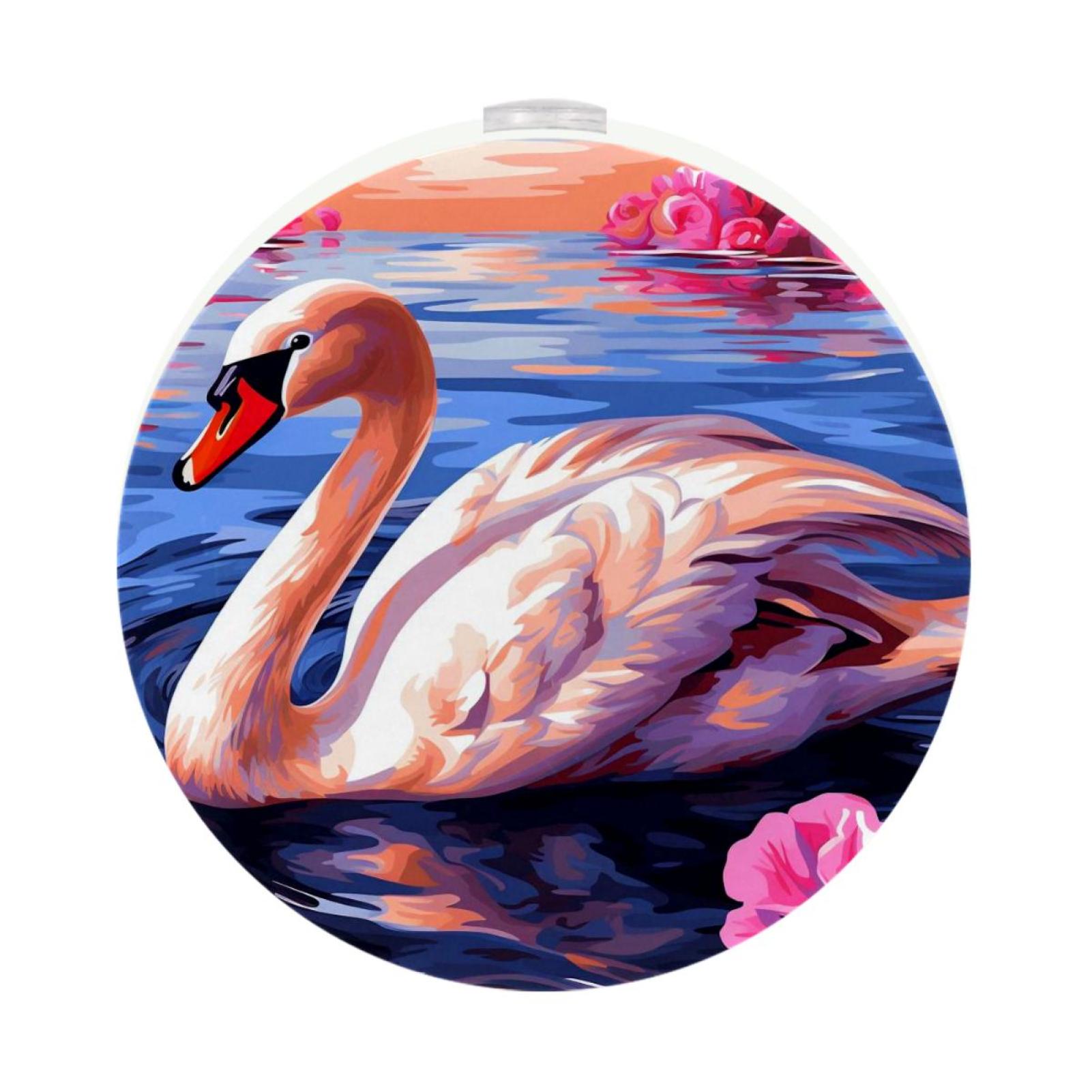 Swan LED Round Night Light - 2 Pack, Plug-in Motion Sensor Wall Lamp ...