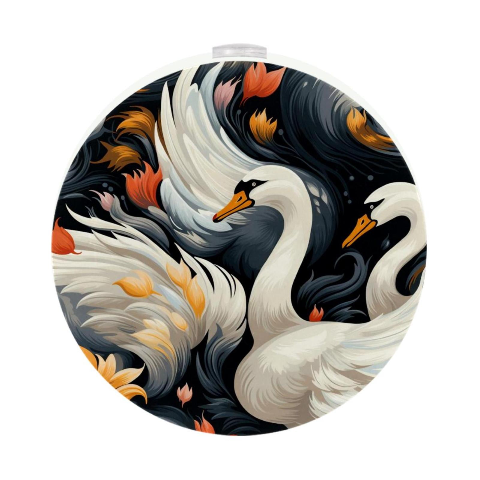 Swan LED Round Night Light-2PCS: Compact and Energy-Efficient Lighting ...