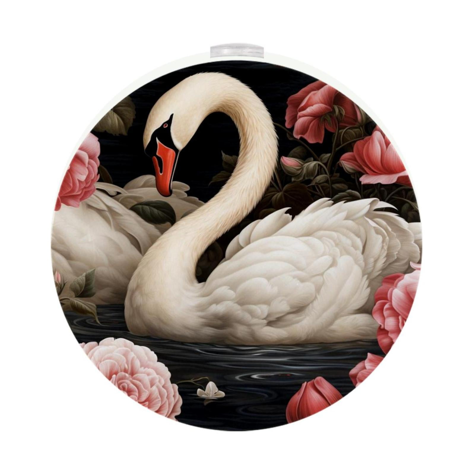 Swan LED Round Night Light - 2PCS, Plug-in Dusk-to-Dawn Sensor, Energy ...