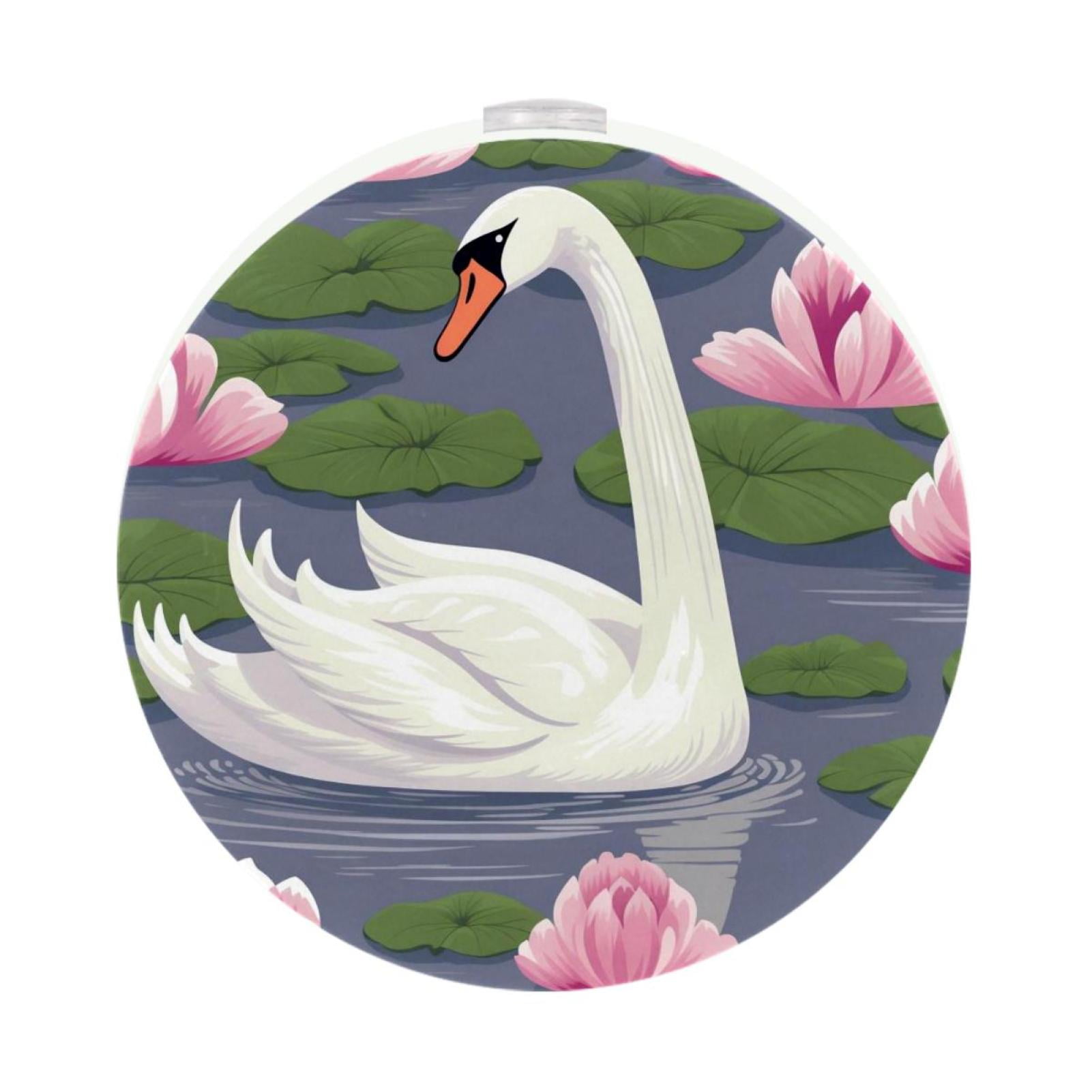 Swan LED Round Night Light-2PCS Ultra Bright Candle Battery Powered for ...