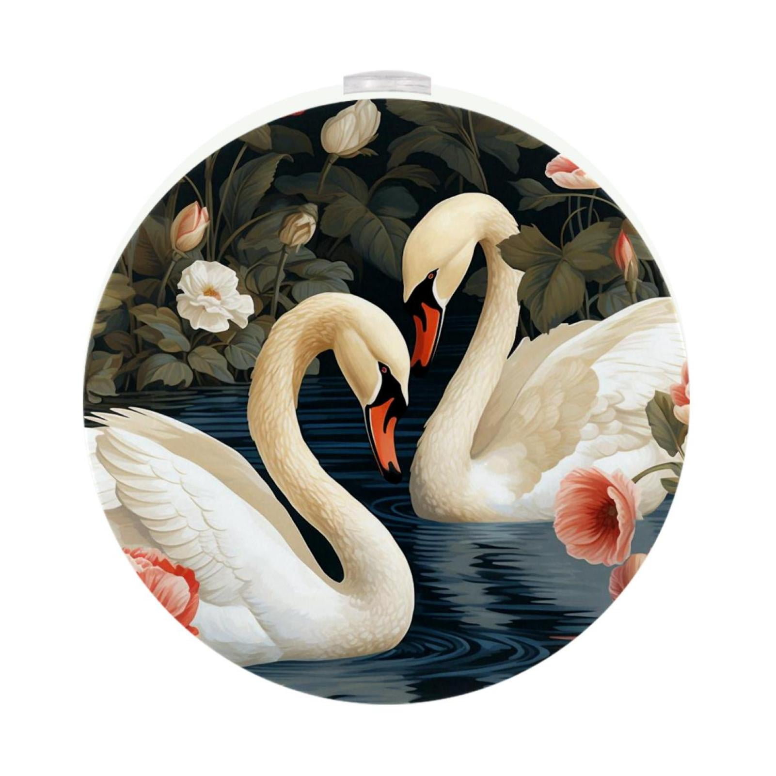 Swan LED Round Night Light-2PCS Ultra Bright Candle Battery Powered for ...