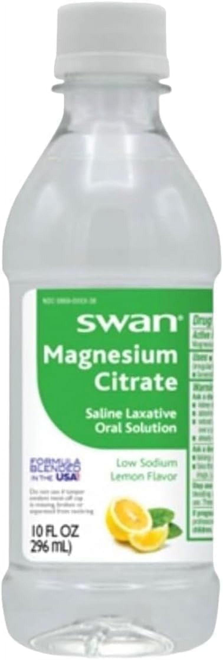 Swan Magnesium Citrate Saline Laxative Lemon 10 oz. (Pack of 2) - Walmart.com