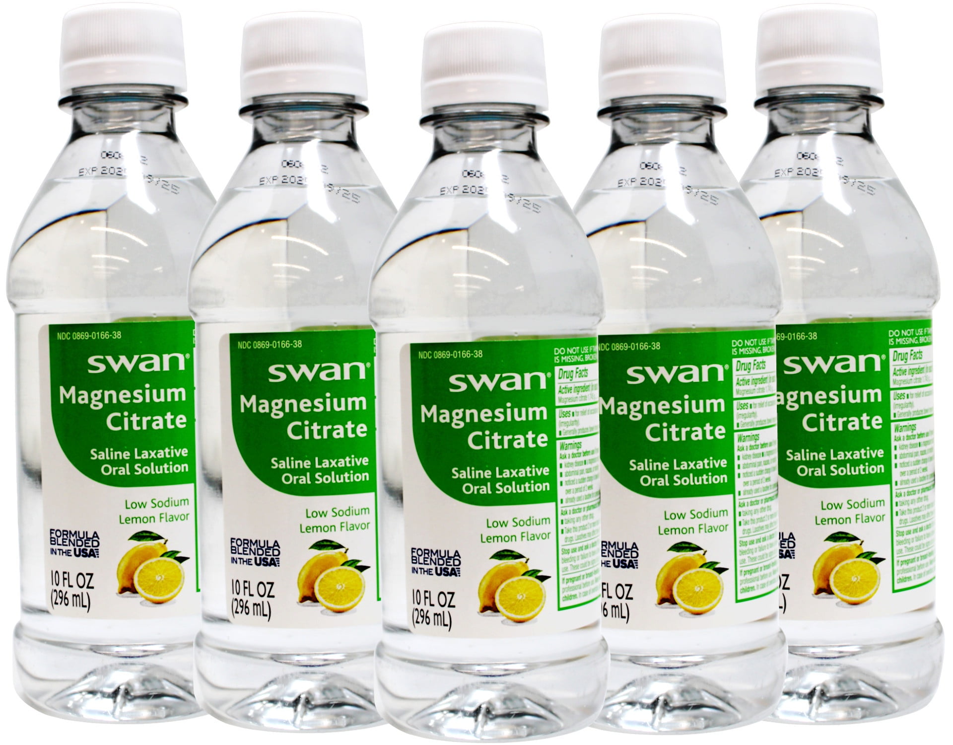 Swan Magnesium Citrate Saline Laxative Lemon 10 oz. (Pack of 5) - Walmart.com