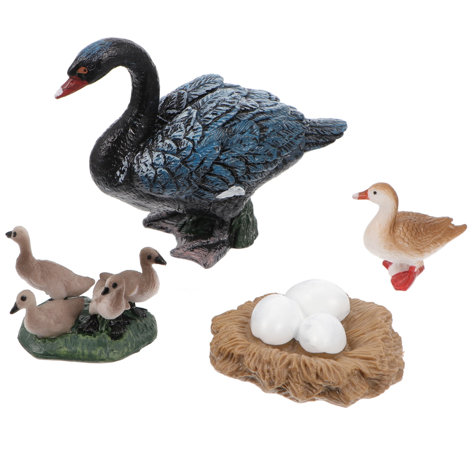 Swan Model Decoration,/4Pcs Simulation Black Swan Growth Cycle ...