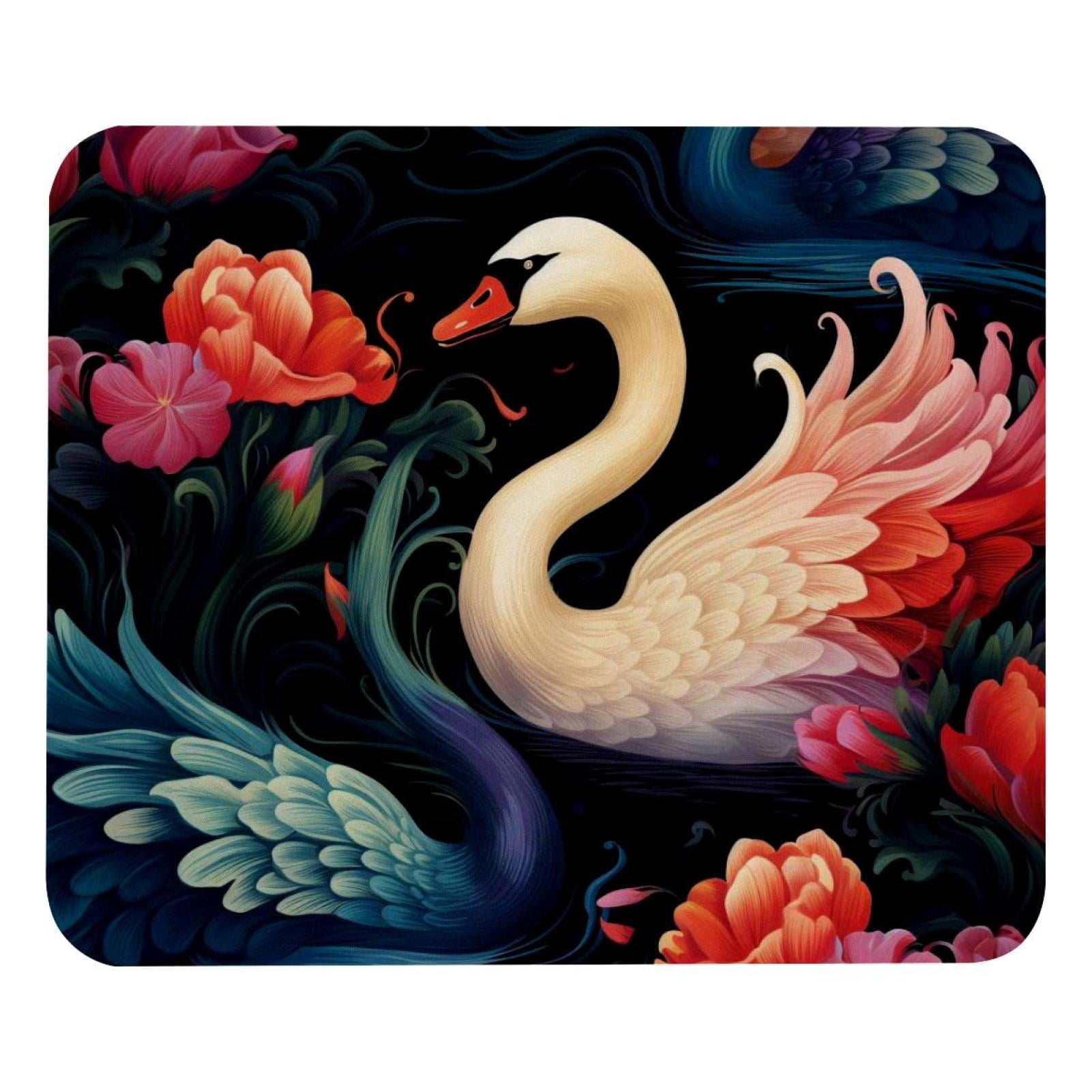 Swan Mouse Pad, Cloth with Rubberized Base - Walmart.com