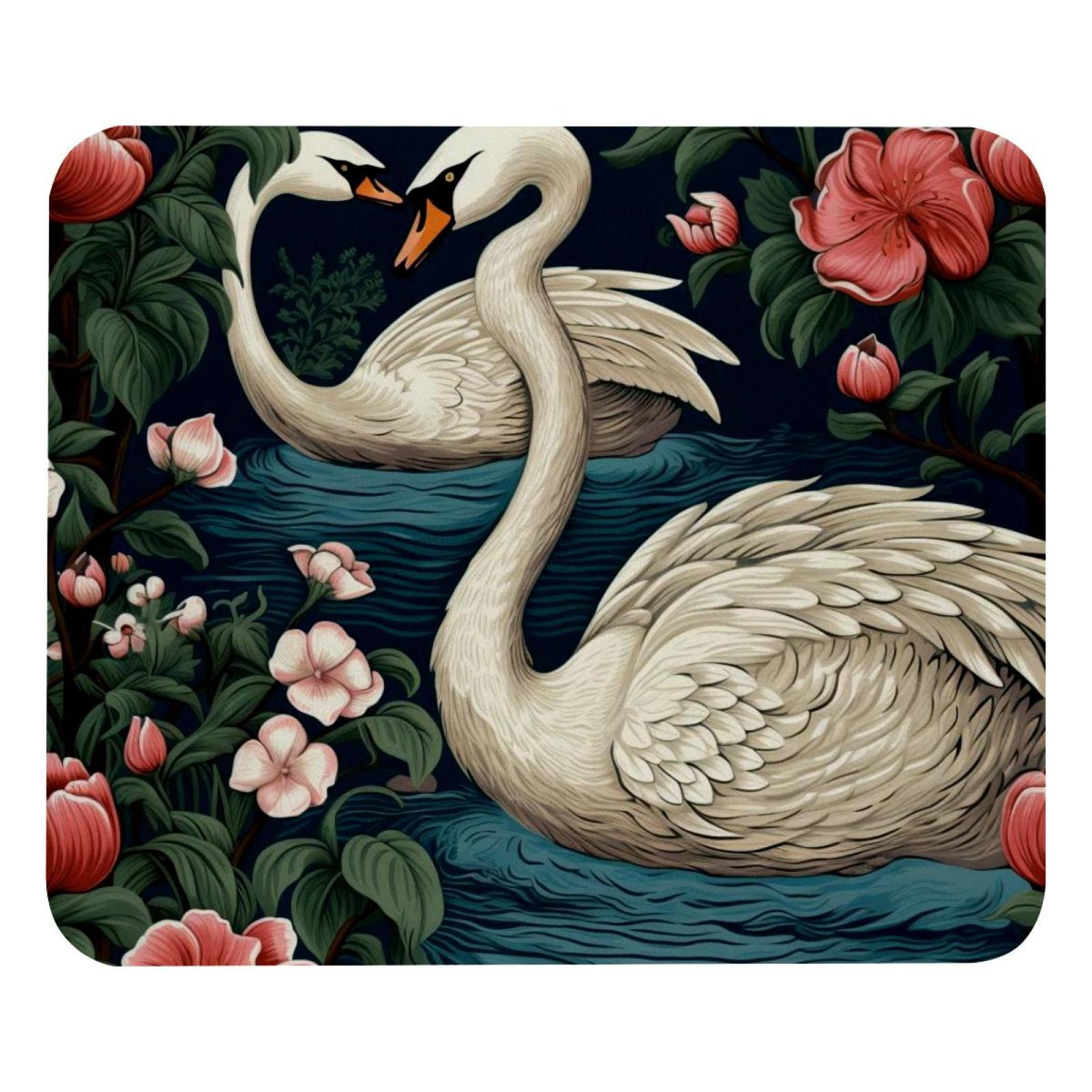 Swan Mouse Pad, Personality Design Rubber Base for Office Decor for ...