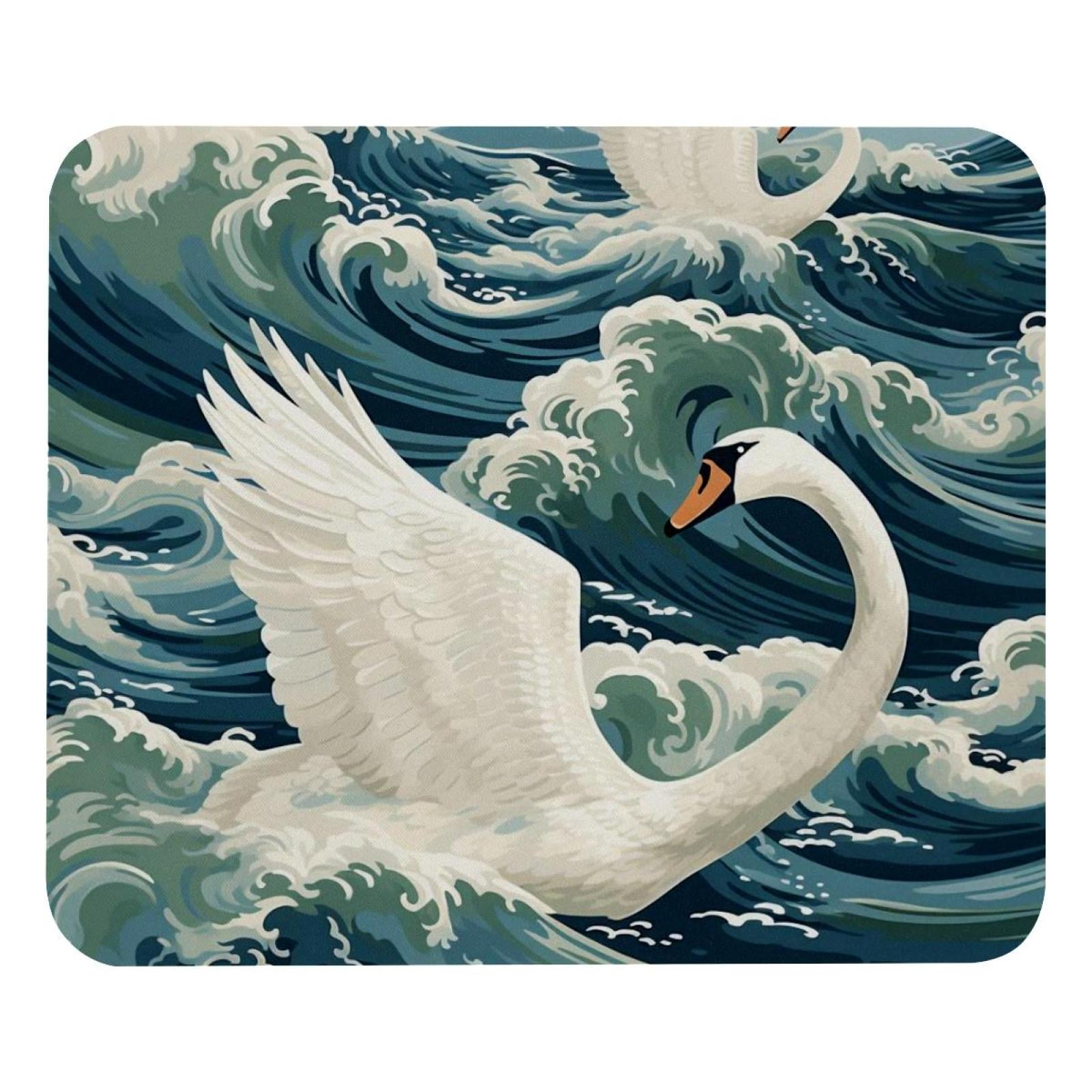 Swan Mouse Pad, Personality Design Rubber Base for Office Decor for ...