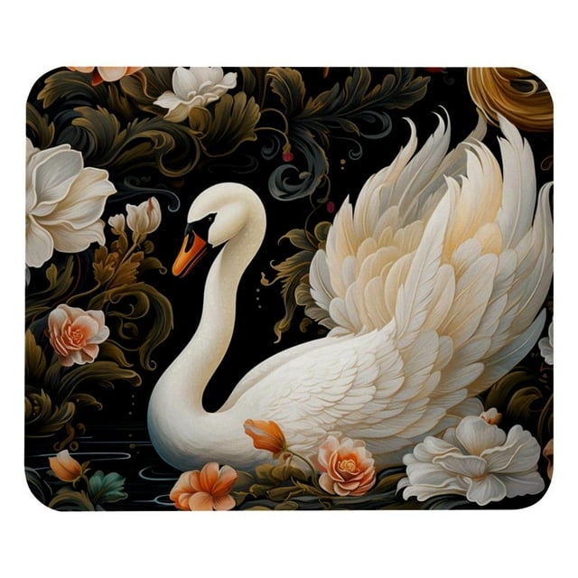 Swan Mouse Pad, Personality Design Rubber Base for Office Decor for ...