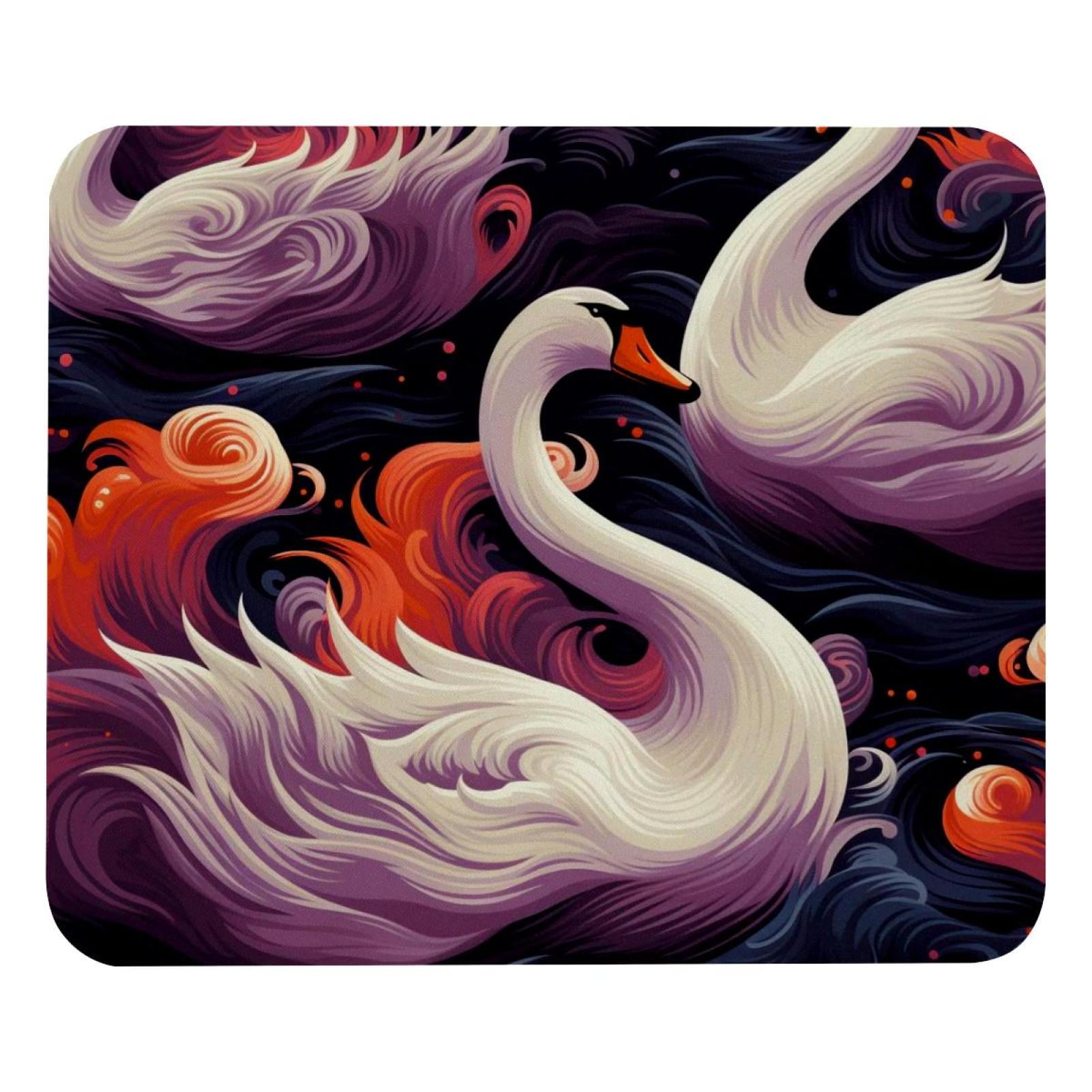 Swan Mouse Pad, Personality Design Rubber Base for Office Decor for ...