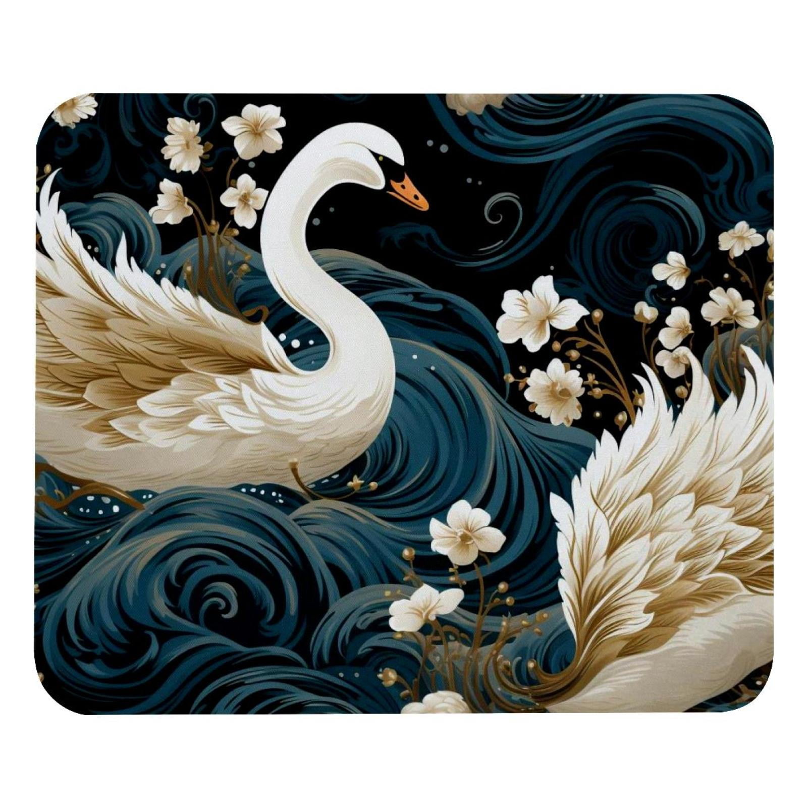 Swan Mouse Pad, Personality Design Rubber Base for Office Decor for ...