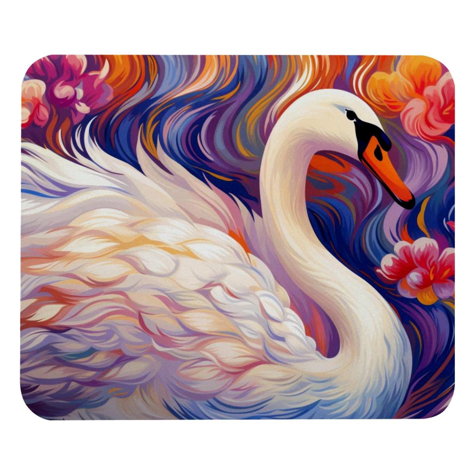 Swan Mouse Pad, Personality Design Rubber Base for Office Decor for ...
