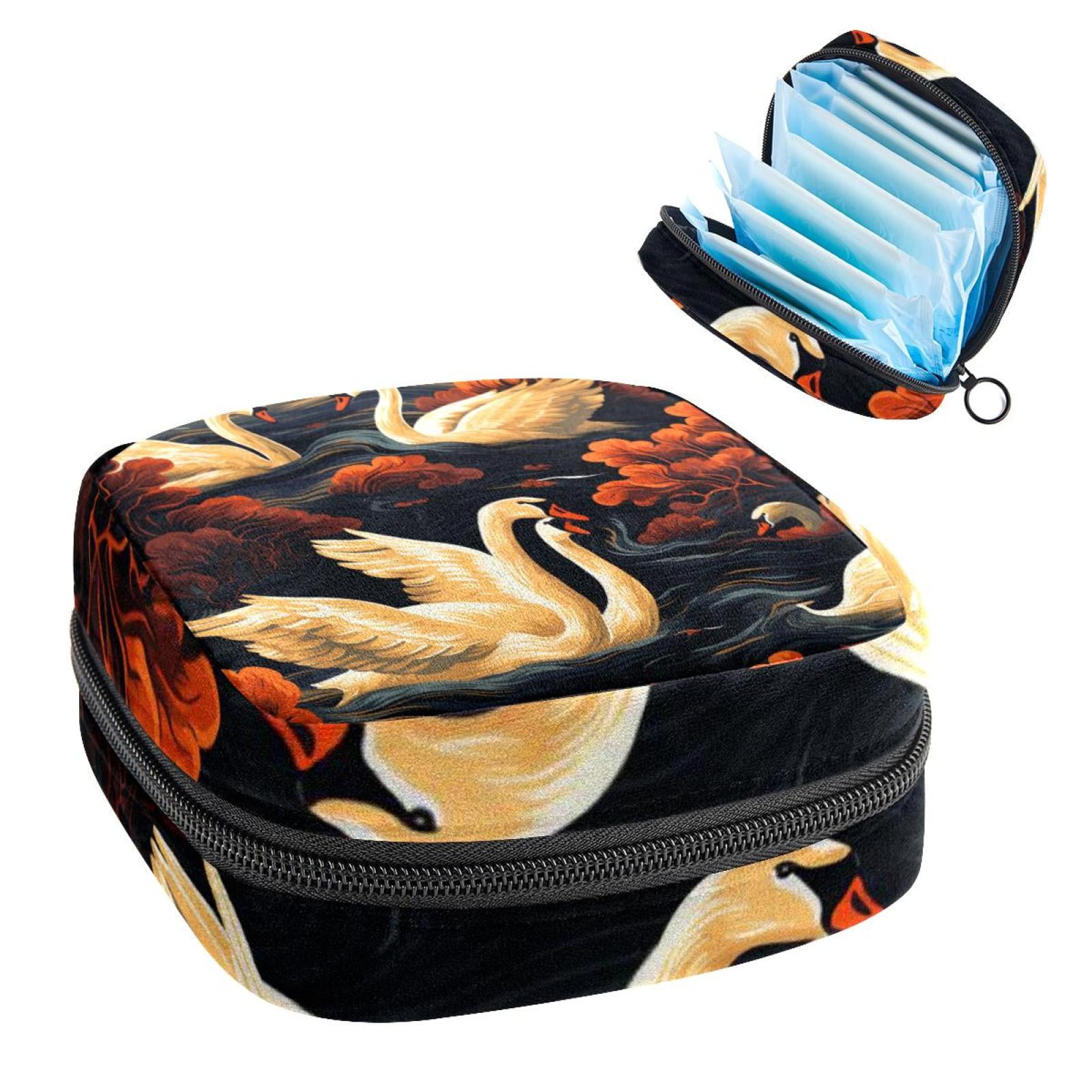 Swan Pad Bag Storage Organizer Pouch for Menstrual Hygiene Products ...