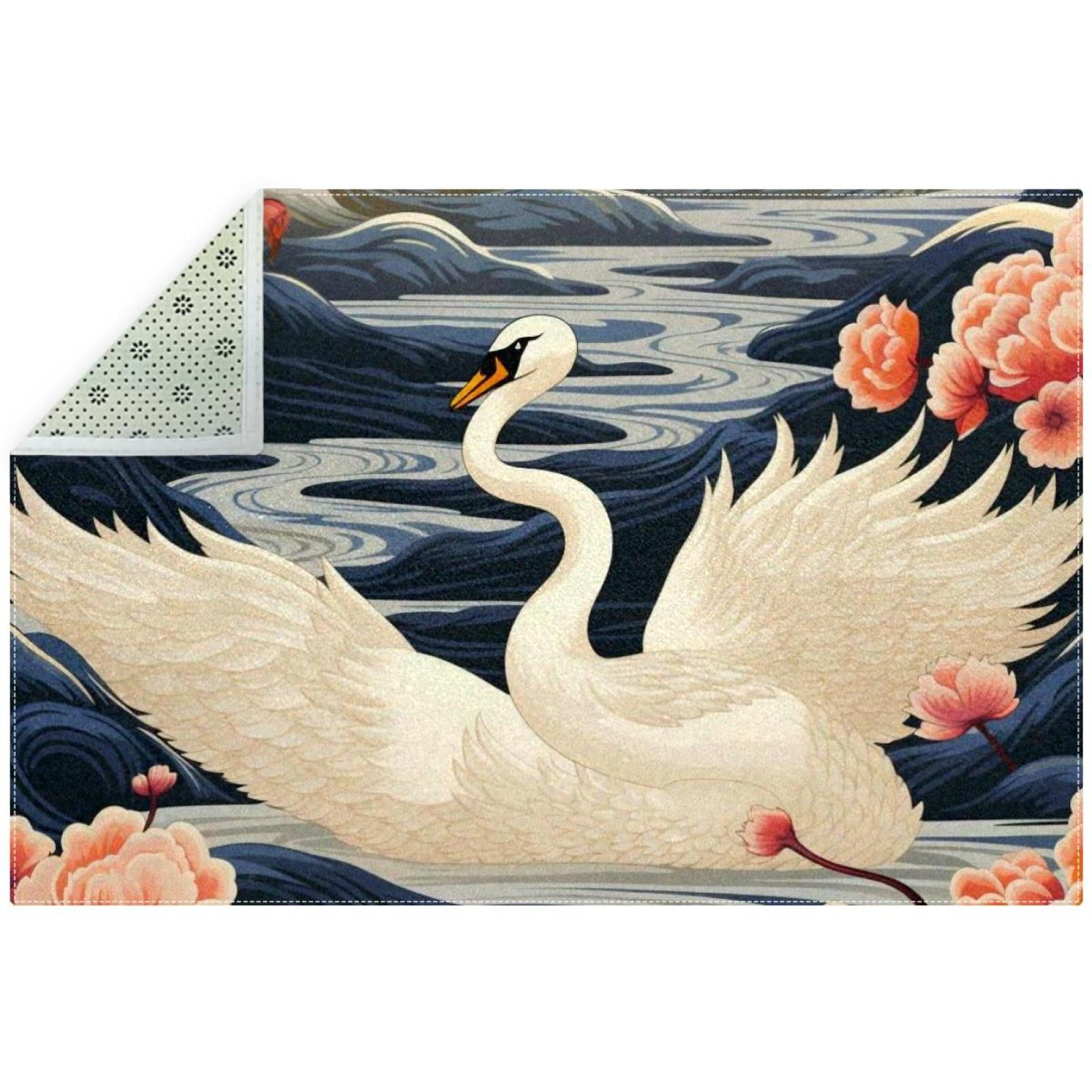 Swan Polyester Indoor Mat for Comfort and Style - Home or Office Use ...
