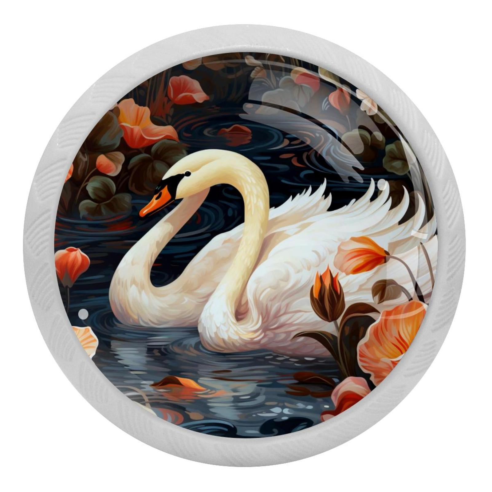 Swan Round Glow-in-the-Dark Dresser Hardware Pack: Fluorescent Drawer ...