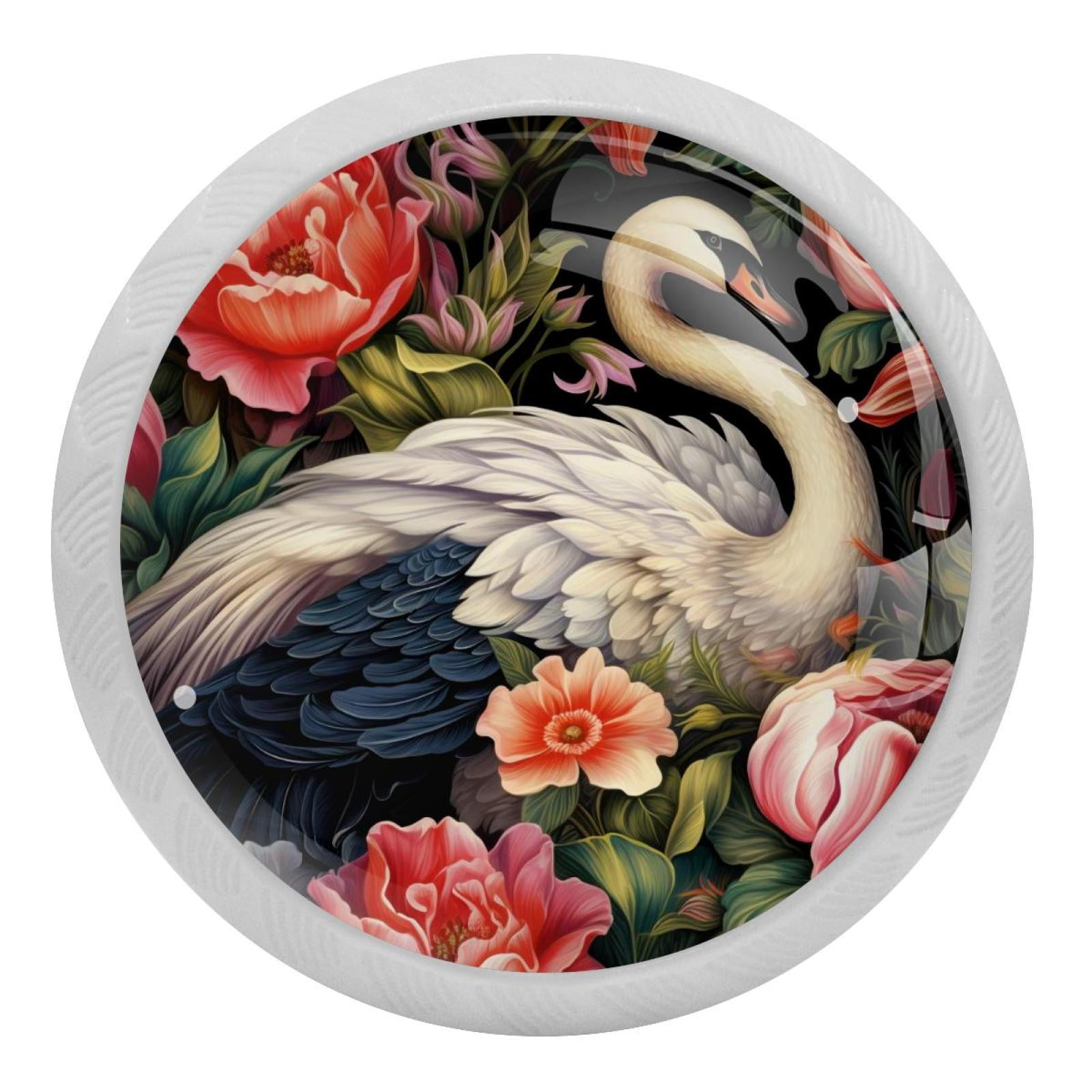 Swan Round Glow-in-the-Dark Fluorescent Cabinet and Dresser Knobs - 4 ...