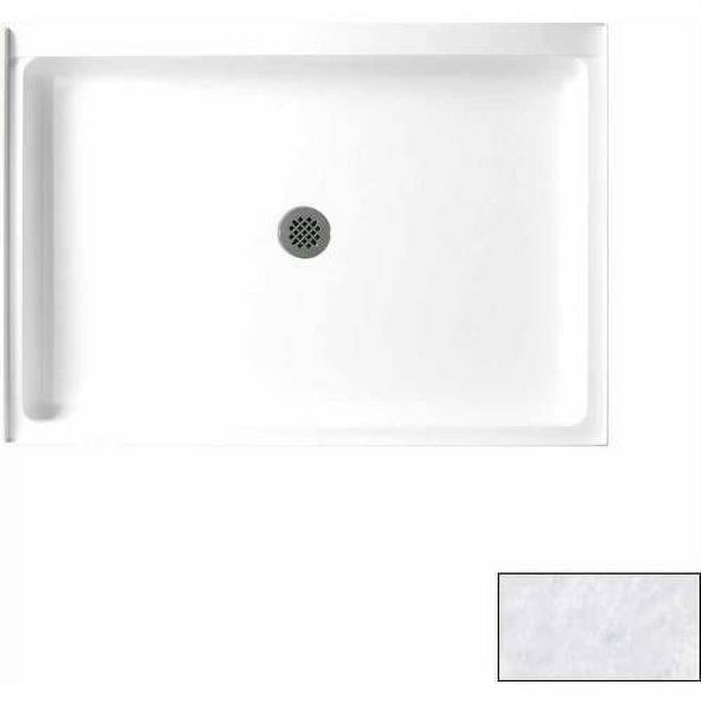 Swan SF03248MD.130 Solid Surface Center Drain Shower Base, 48-in L X 32 ...