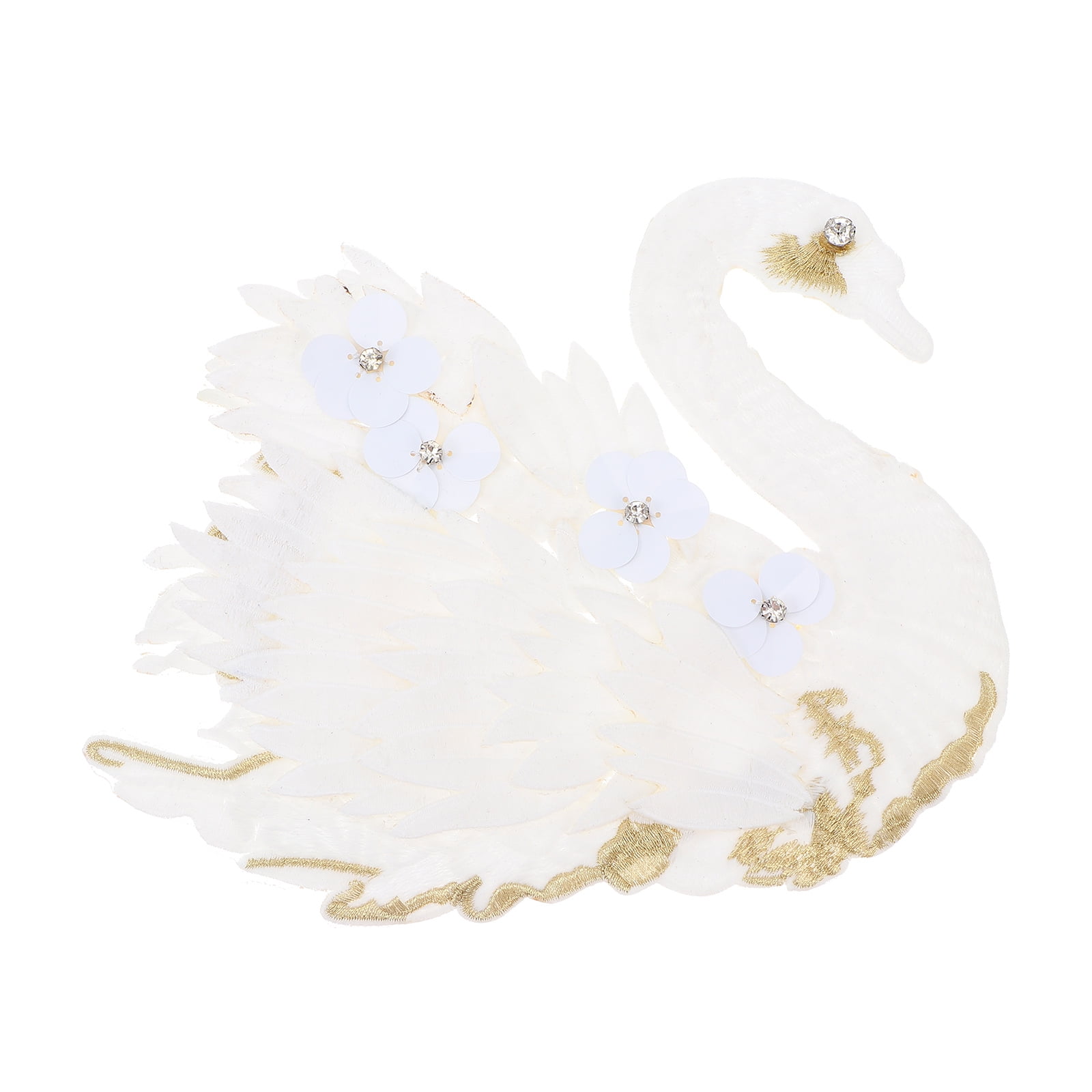 Swan Shape Embroidery Patch Sewing Craft Decoration Diy Embroidered ...