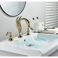 Cesinkin Swan Shape Widespread Bathroom Sink Faucet, 3 Hole, 2 Handle ...
