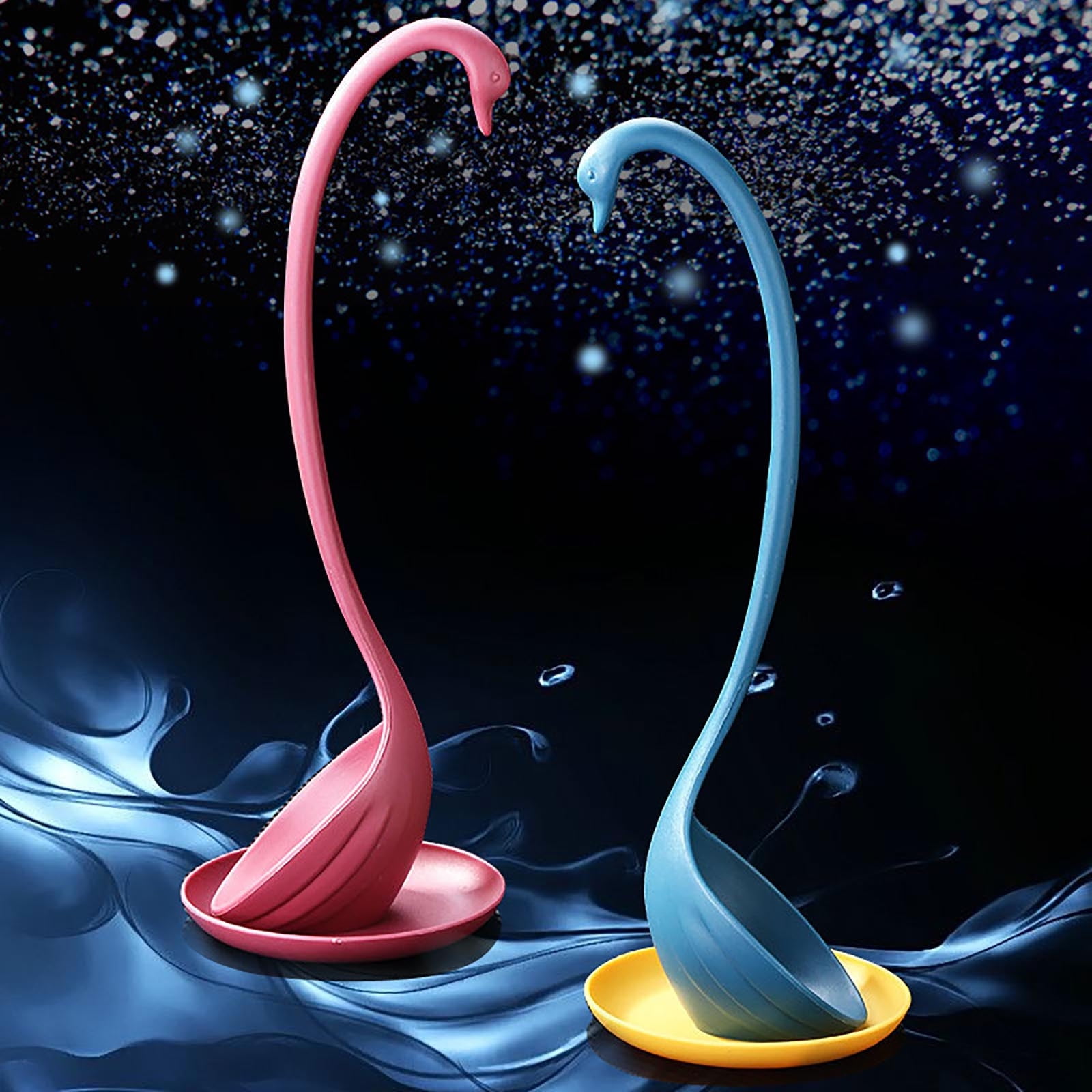 Swan Shaped Soup Ladle, Large Capacity Long Handle Standing Spoon with ...