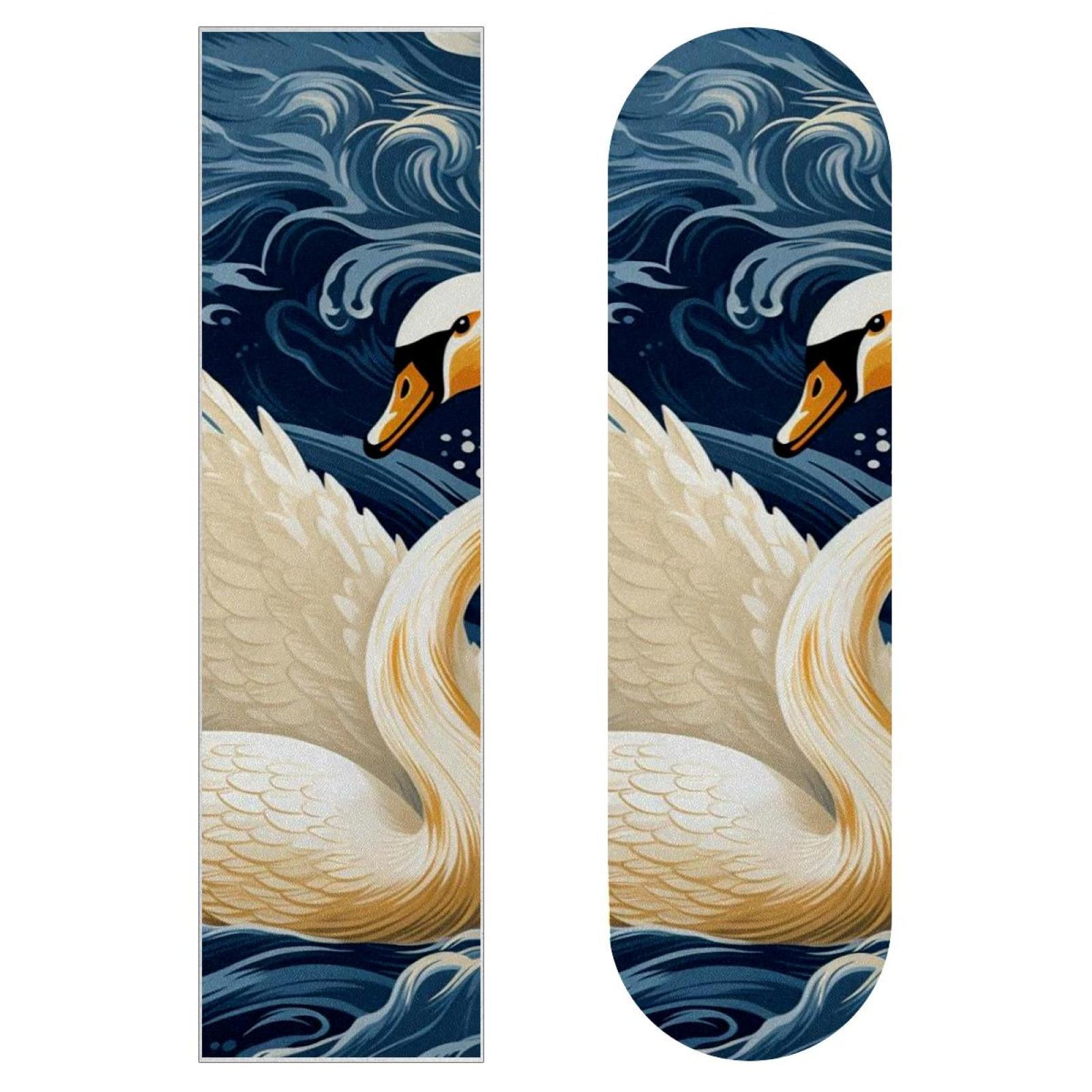 Swan Skateboard Stickers Pack of 2 Emery PVC 8.8x32.6in/22.4x83 cm ...