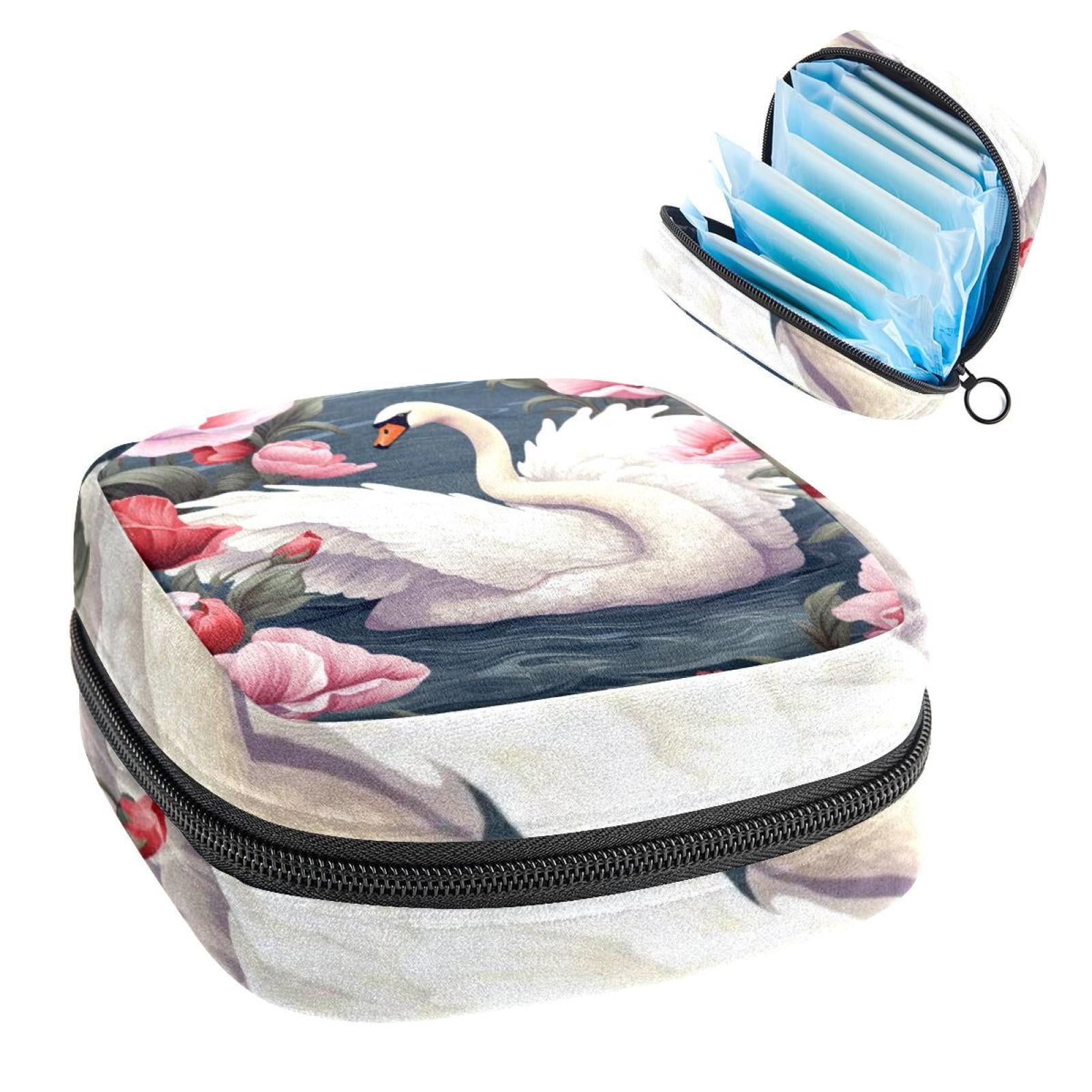 Swan Small Bag Period Pouch Small Wire Pouch Zipper Pencil Case Pouch ...