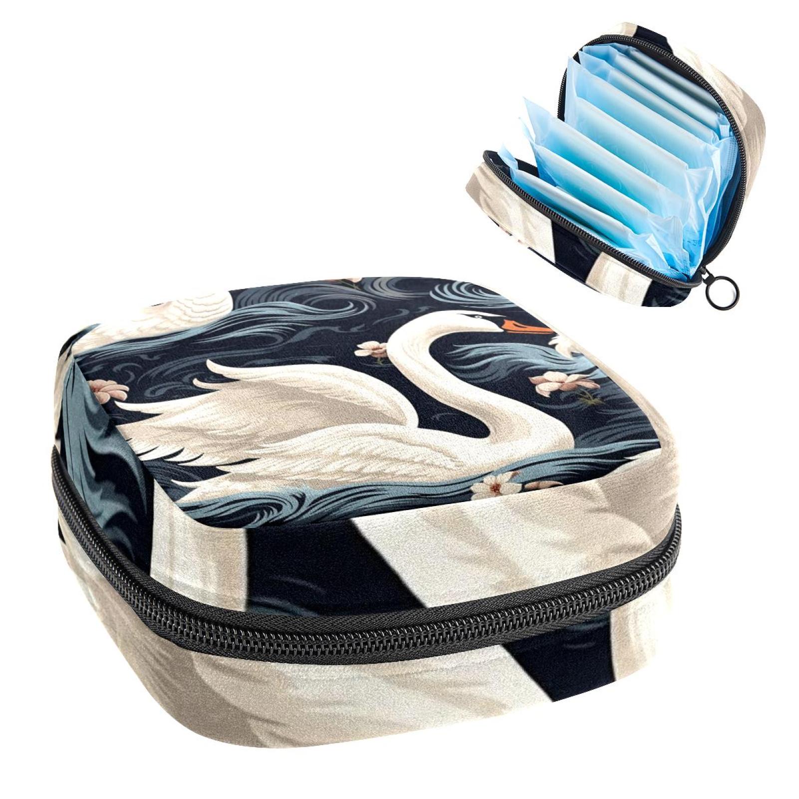 Swan Small Bag Period Pouch Small Wire Pouch Zipper Pencil Case Pouch ...