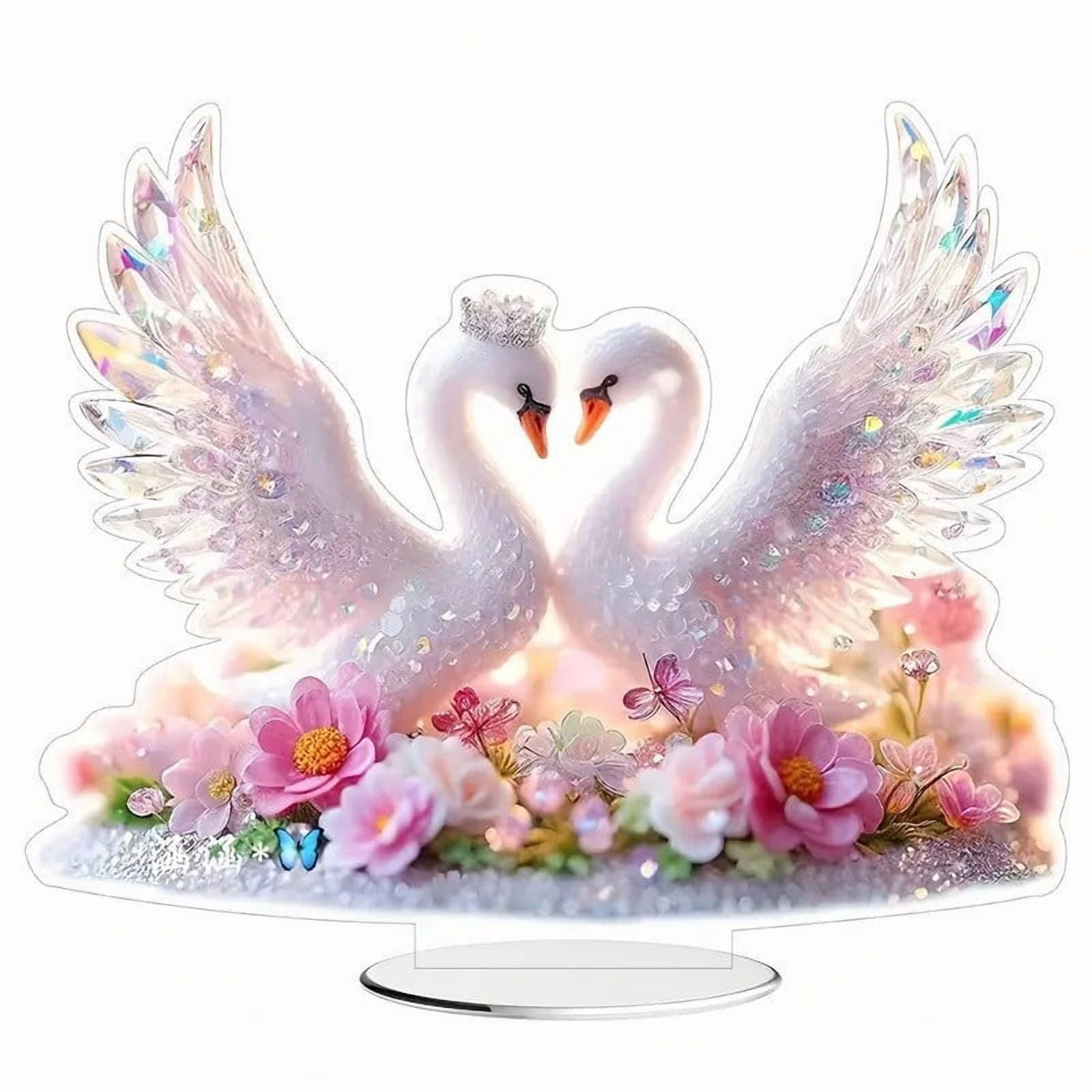 Swan Standee Decoration With Elegant Design, Plastic Material For ...