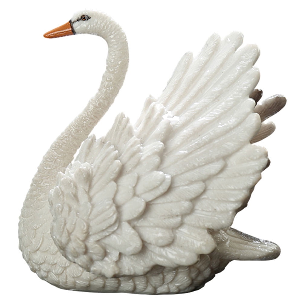 Black Resin Swan Statue for Decoration Use Color Changing in Hot Water ...