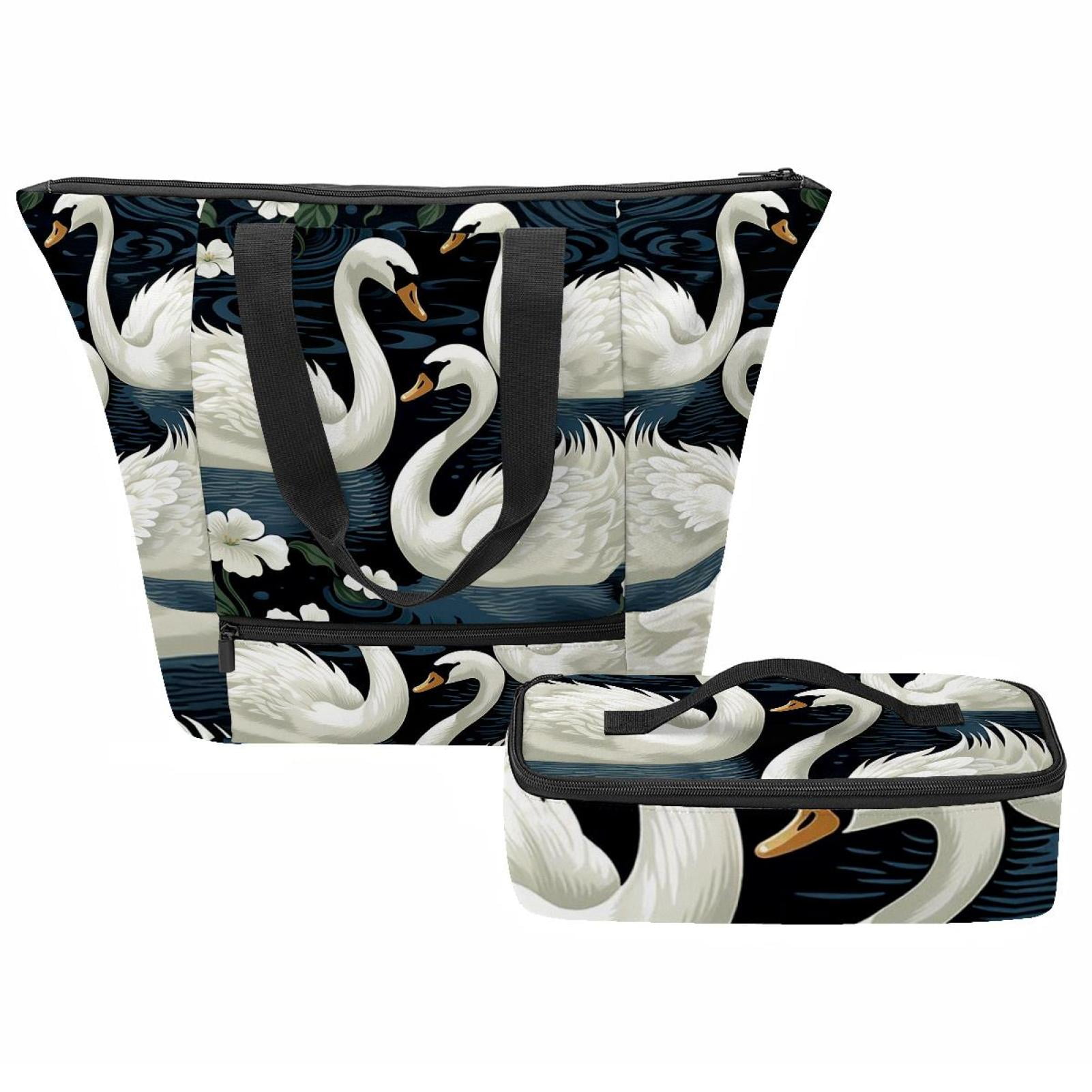 Swan Water Repellent Crossbody Bag with Aluminum Film Inner Lining for ...