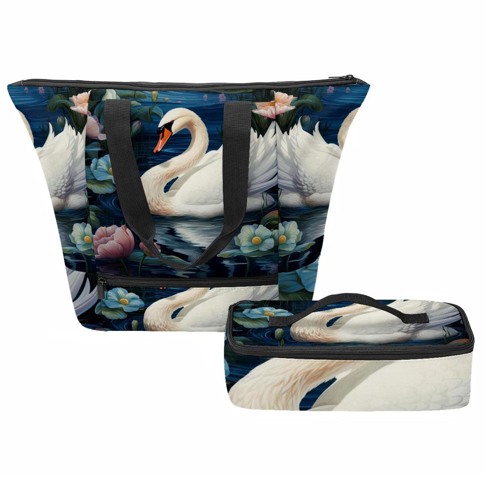 Swan Water Repellent Handbag with Aluminum Film Heat Preservation, Size ...