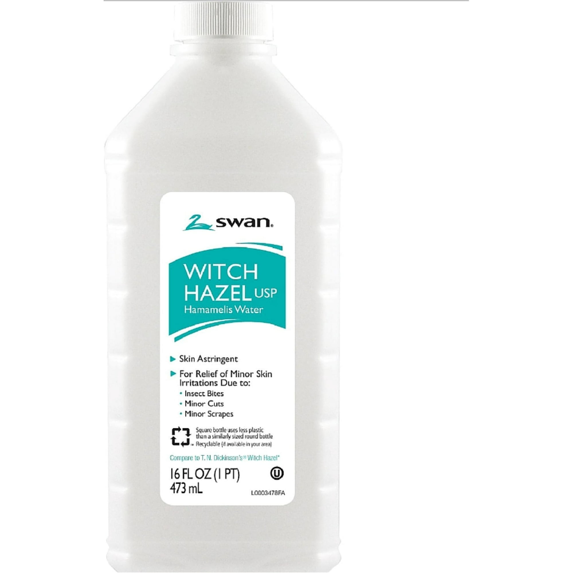 Swan Witch Hazel Astringent for Minor Skin Irritations, 16 Fl. Oz ...