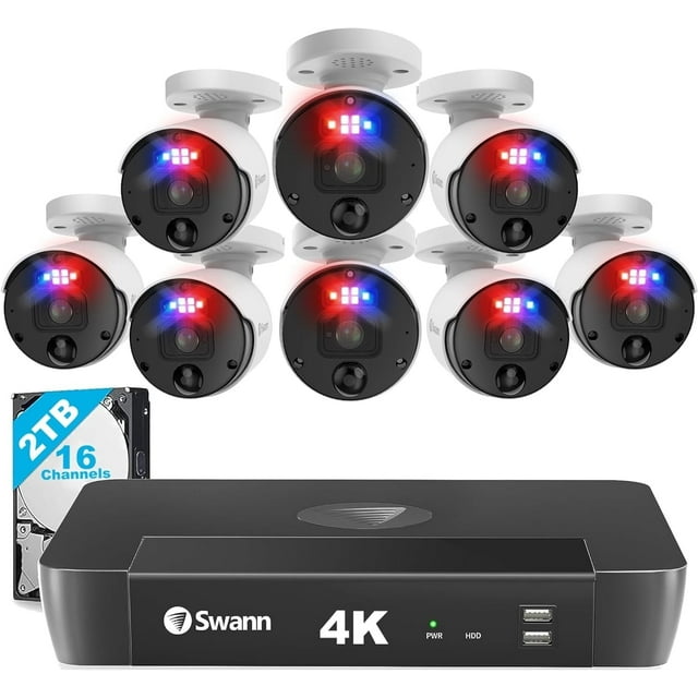Swann 8 Camera 16 Channel 4K Ultra HD Pro SwannForce NVR Security ...