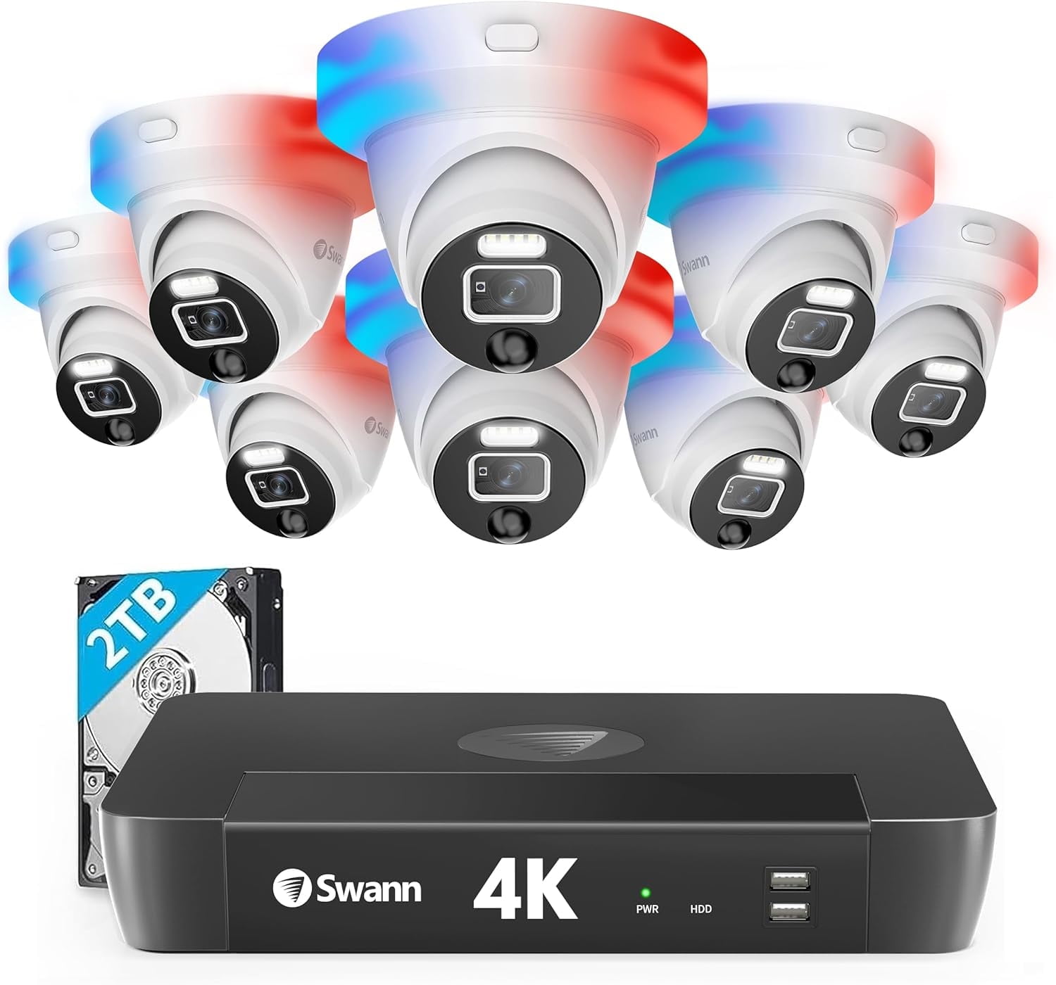 Swann 8 Camera 8 Channel 4K Ultra HD SwannForce NVR Security System - Walmart.com