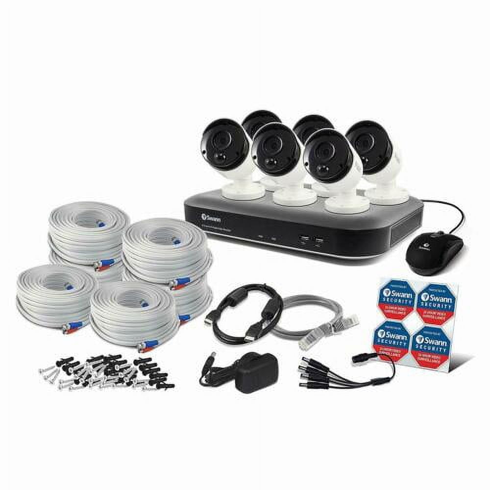 Swann Home Security Camera System, Wired 8 Channel 6 Cameras CCTV ...