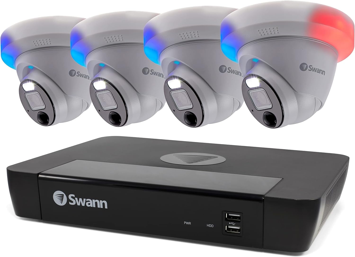 Swann Pro 4K UHD, 8 Channel Home Security System, 2TB NVR, 4 Dome PoE ...