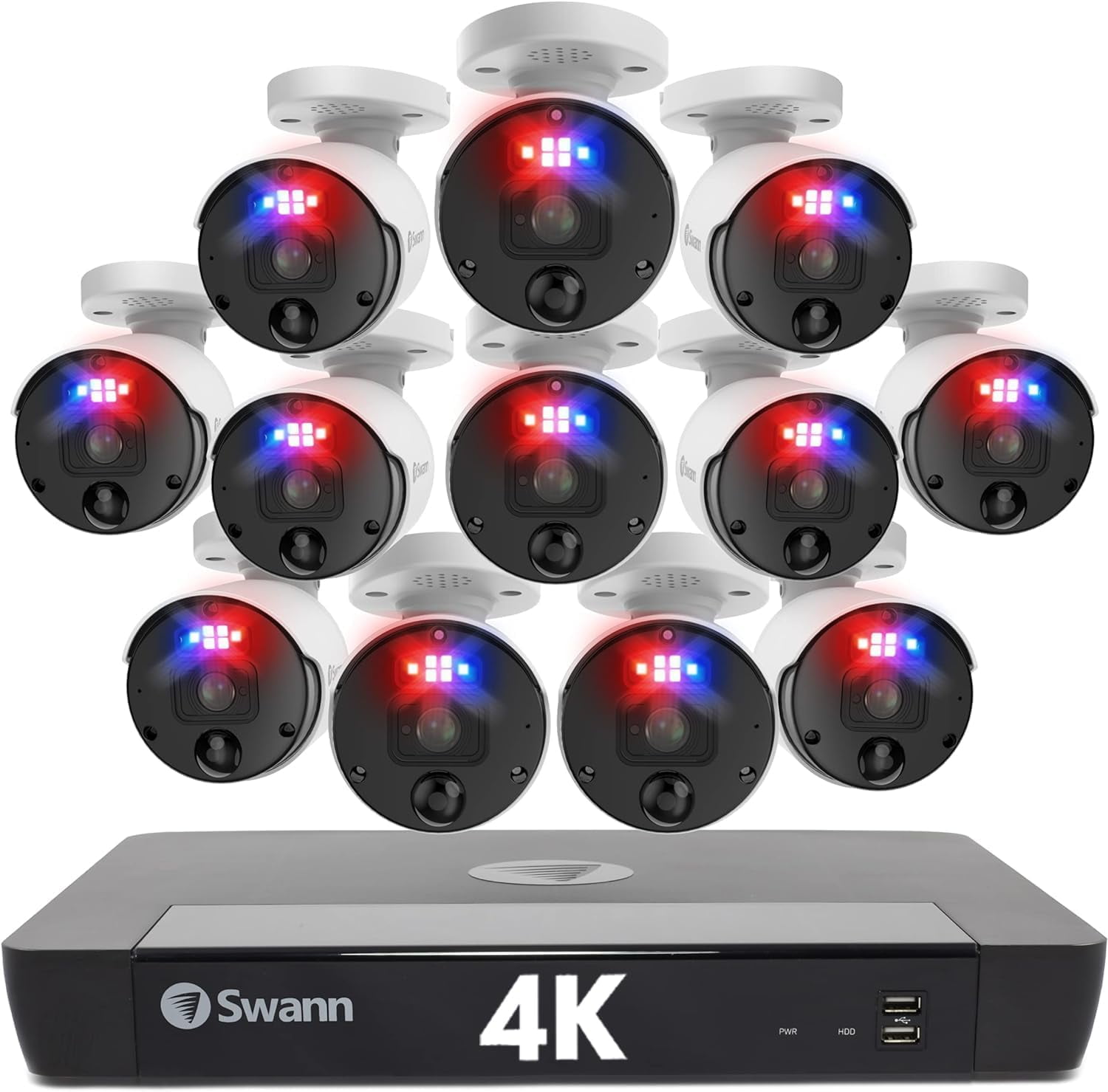 Swann Pro SwannForce 12 Camera 16 Channel 4K Ultra HD NVR Security ...
