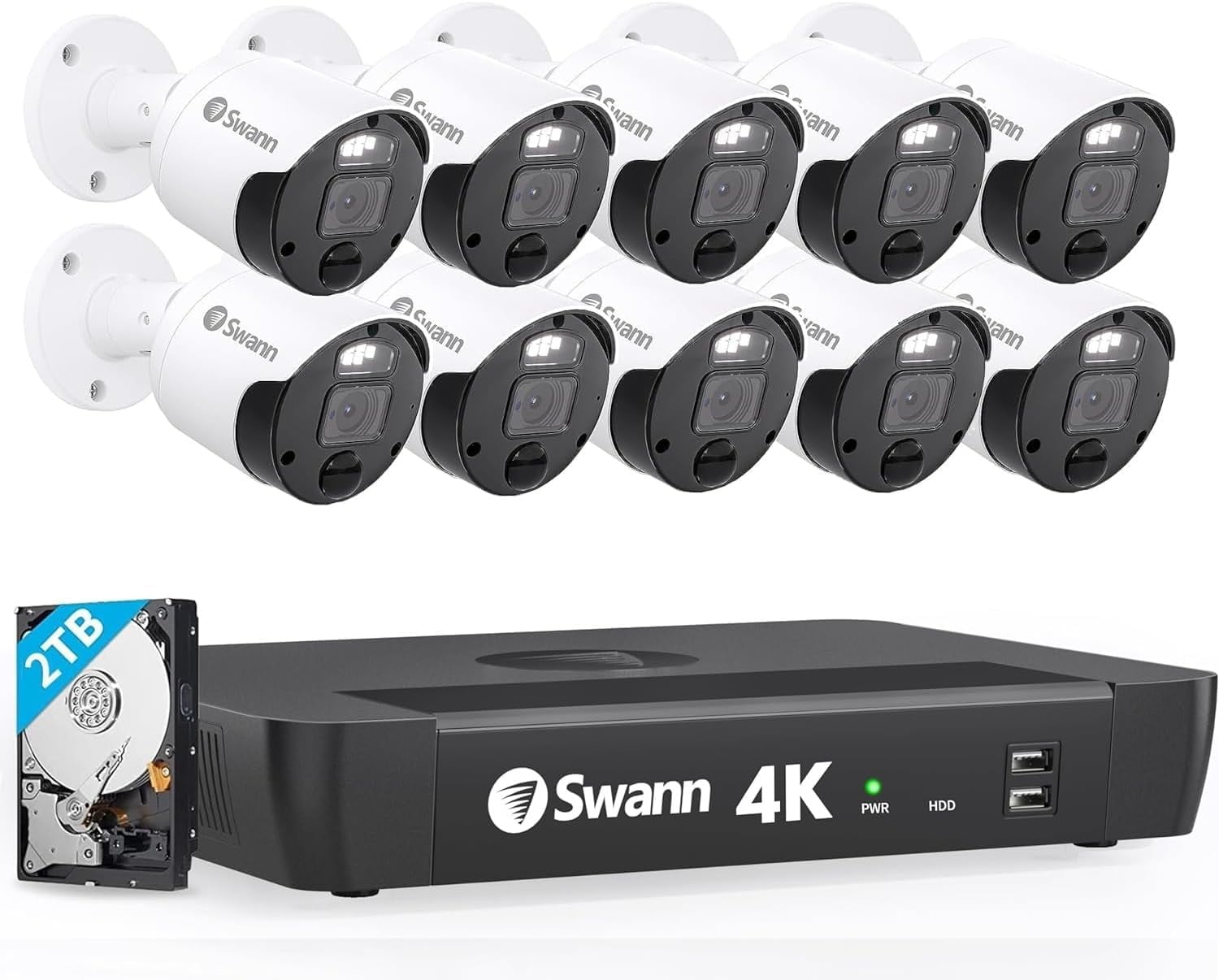 Swann SWANN Master 4K, 16 Channel Home Security Camera System, 2TB NVR ...