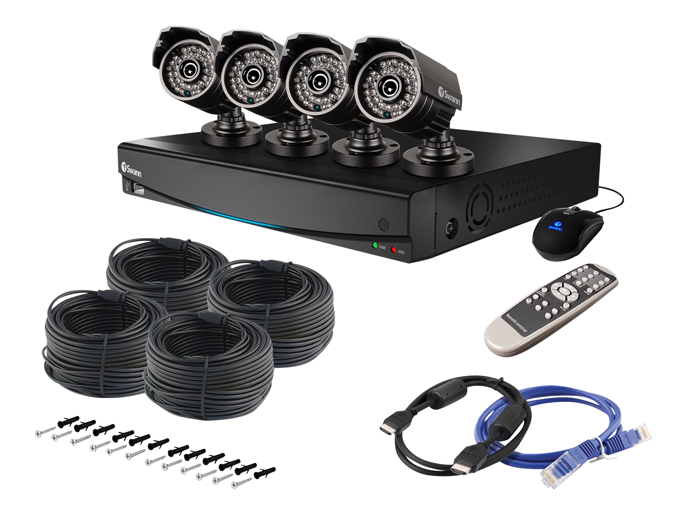 DVR4-3425 4 Channel 960H Digital Video Recorder & 4 x PRO-735 Cameras ...