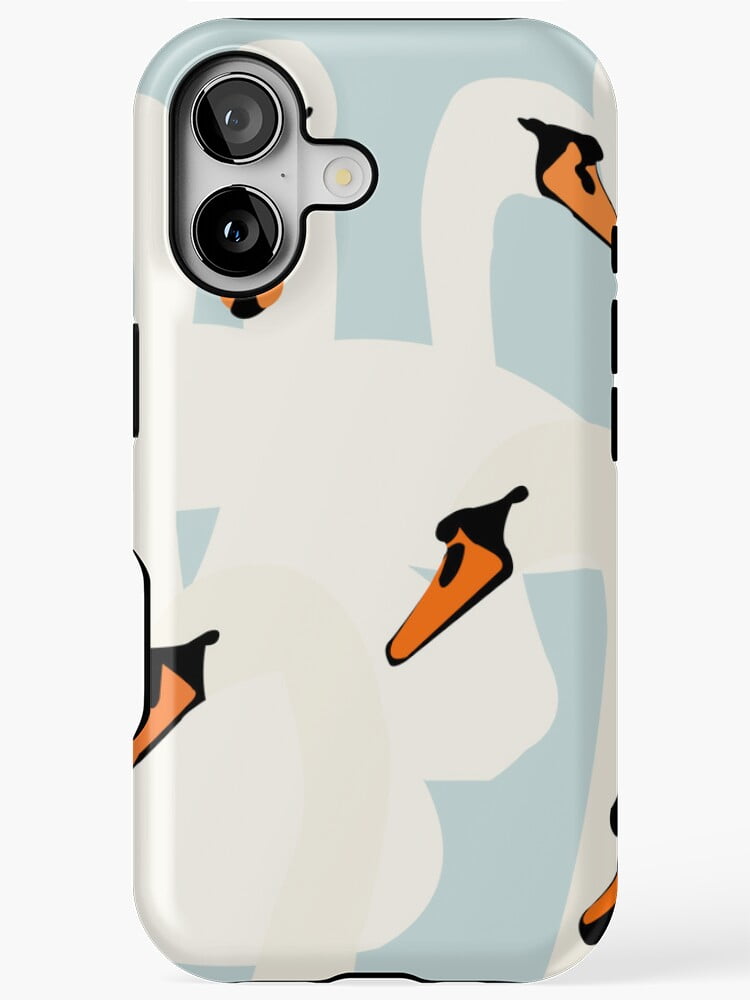 Swans Are Swimming Lake Scene Artwork For iPhone 11-17 Pro Max Phone ...
