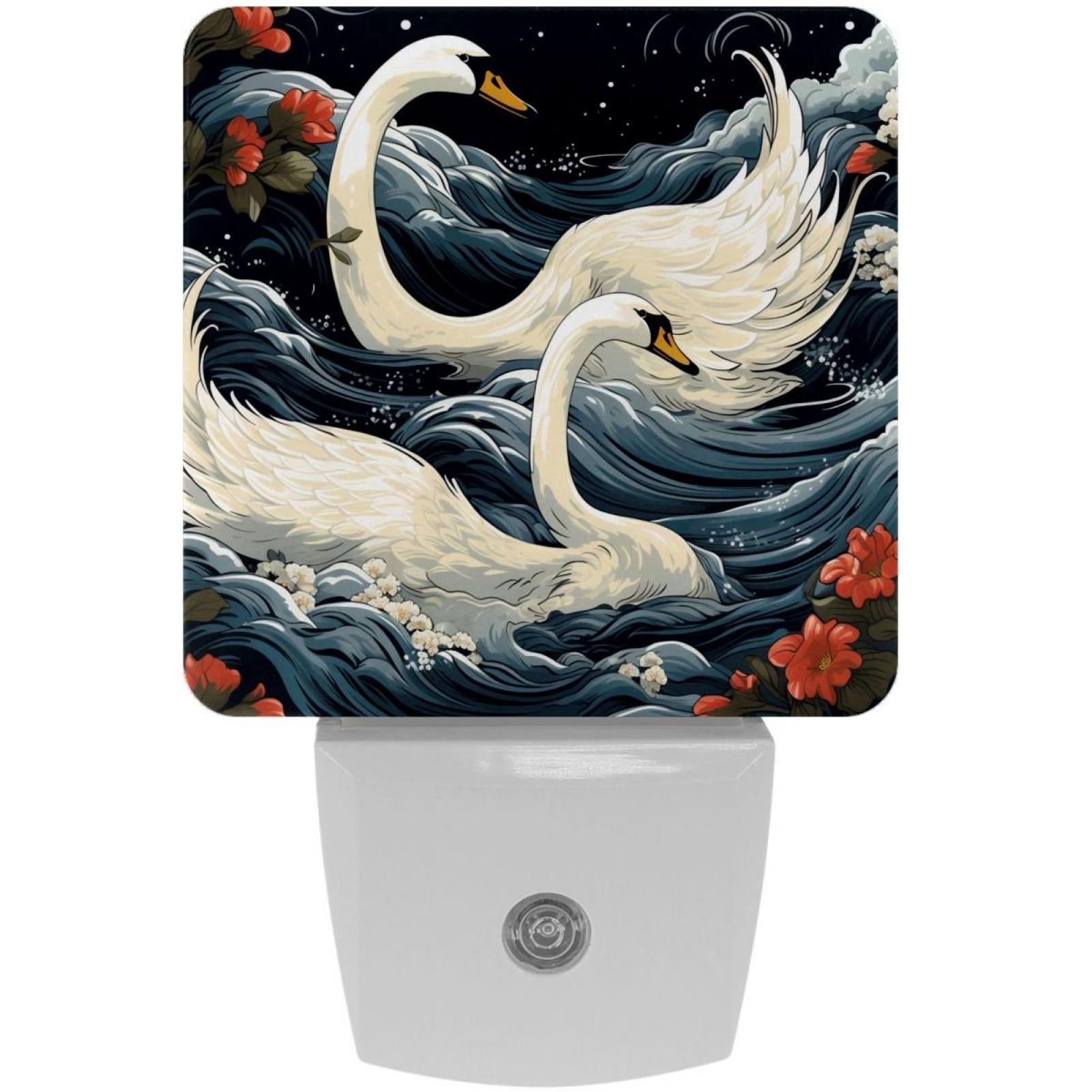 Swans LED Square Night Light - Energy Efficient Plug-in Nightlight with ...