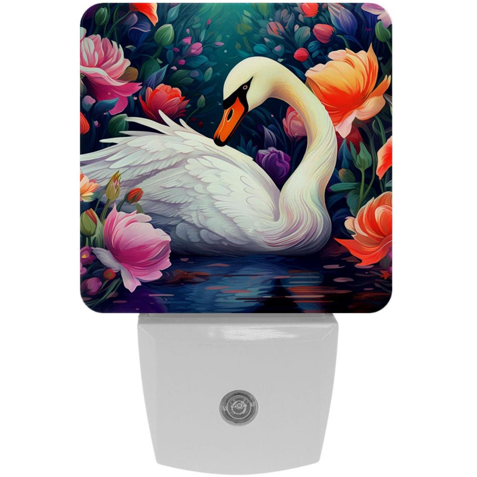 Swans LED Square Night Lights - Energy Efficient Bedside Lamp with Soft ...