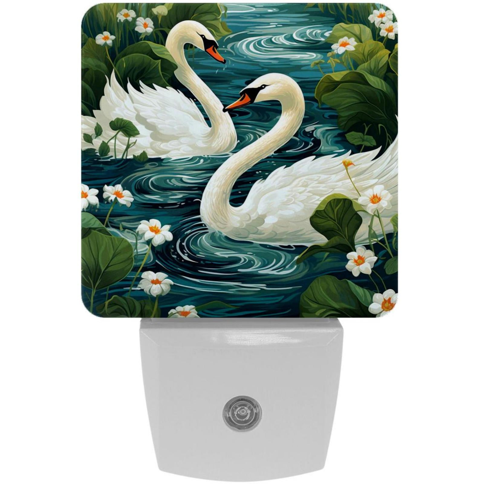 Swans LED Square Night Lights - Energy Efficient Plug-in Wall Lamp with ...