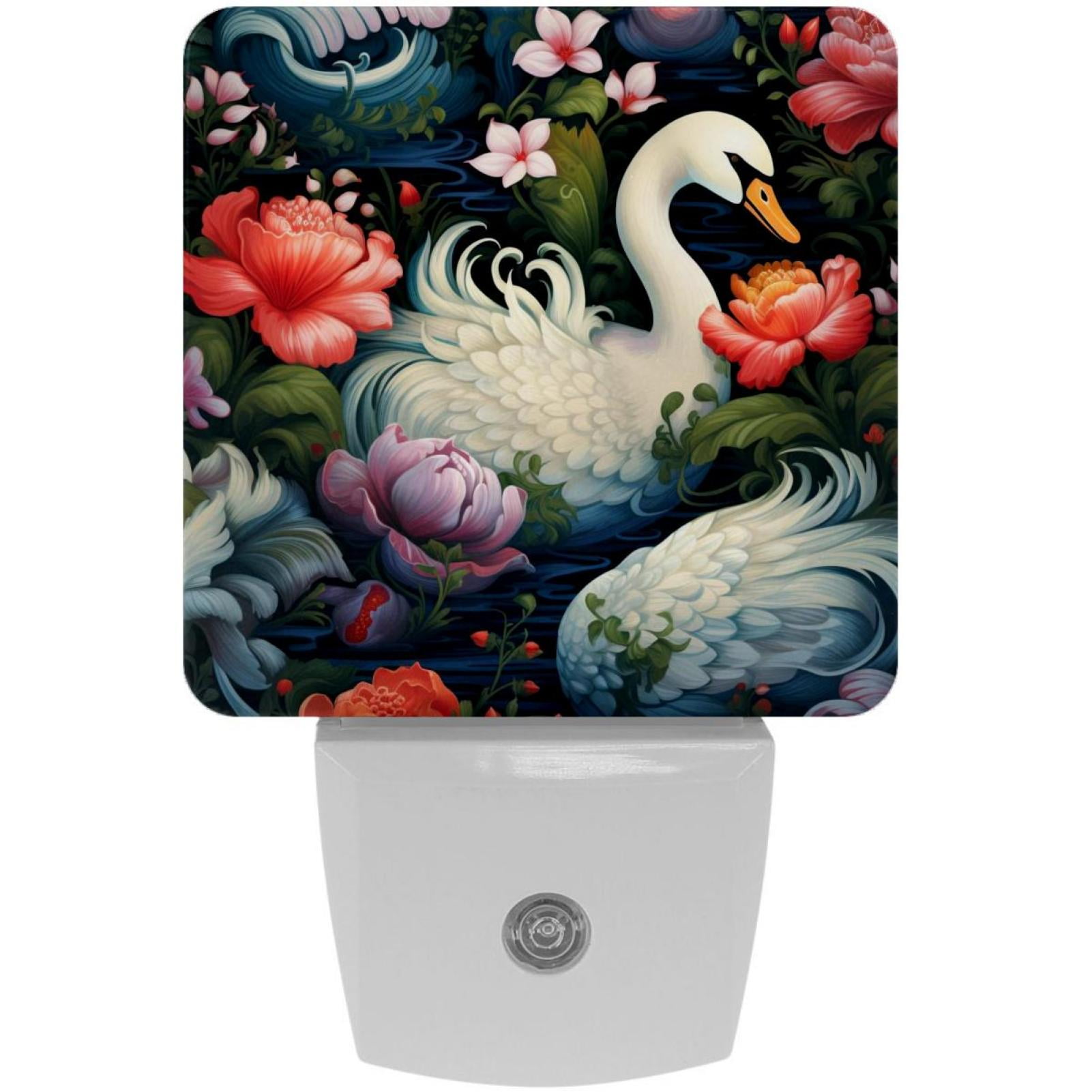 Swans LED Square Night Lights - Portable and Stylish for Bedroom and ...