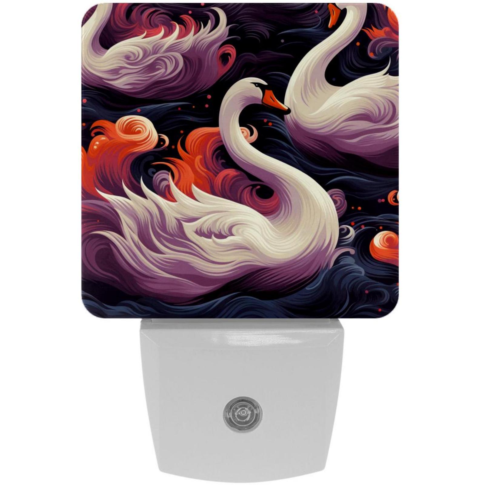 Swans LED Square Night Lights - Portable and Stylish for Bedroom and ...