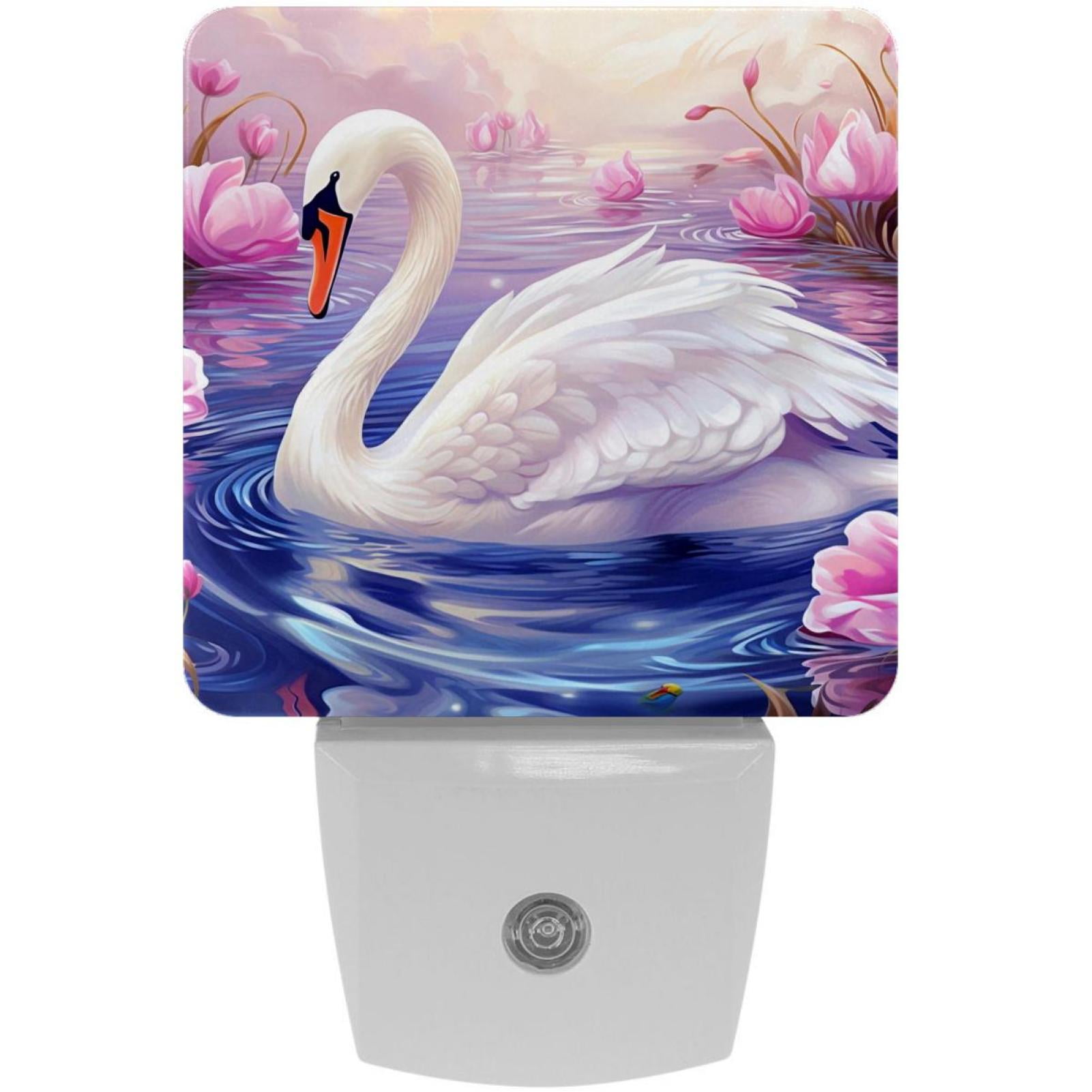 Swans LED Square Night Lights - Portable and Stylish for Bedroom and ...