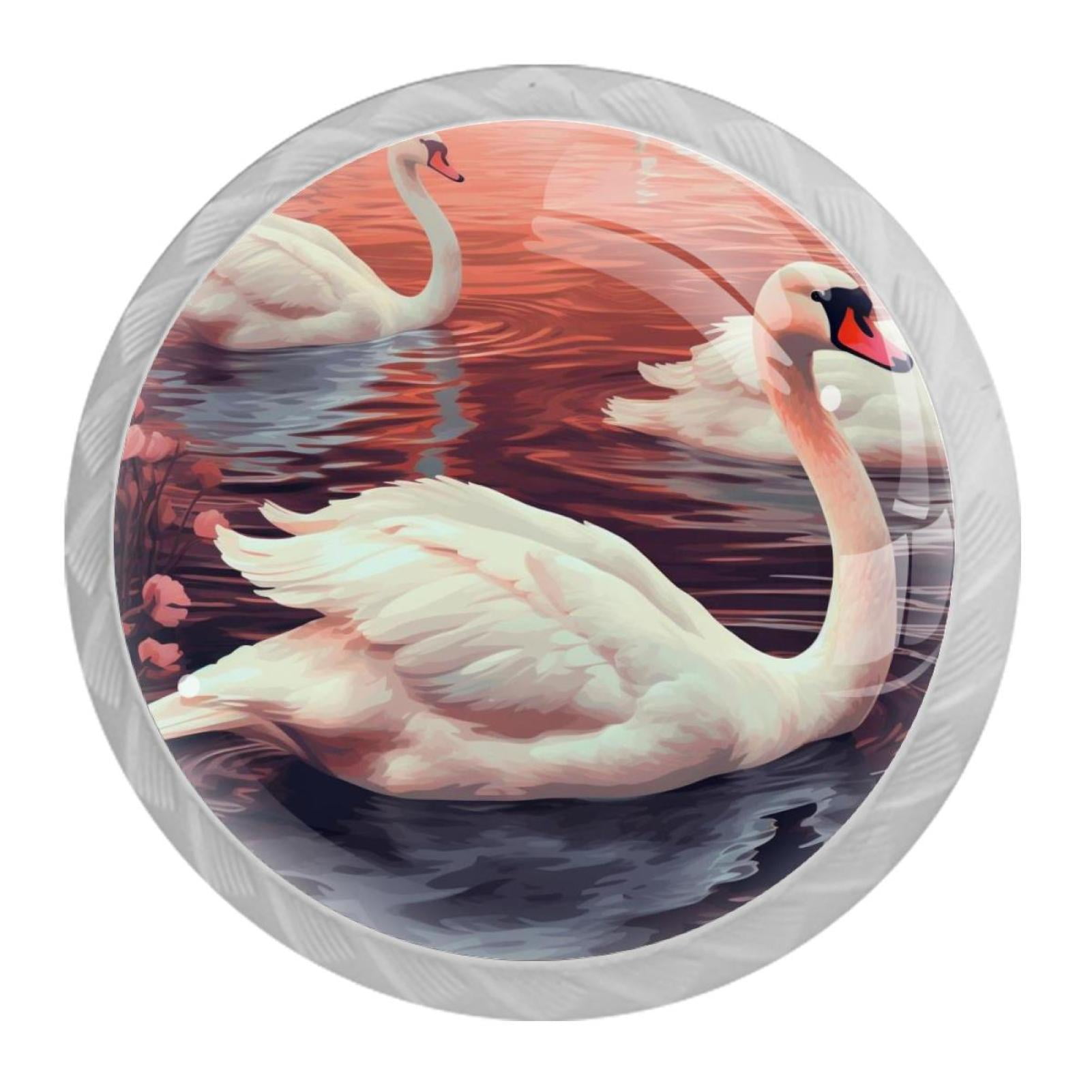 Swans Noble Custom Drawer Knobs - Cabinet Knobs ABS Glass Drawer Pulls ...