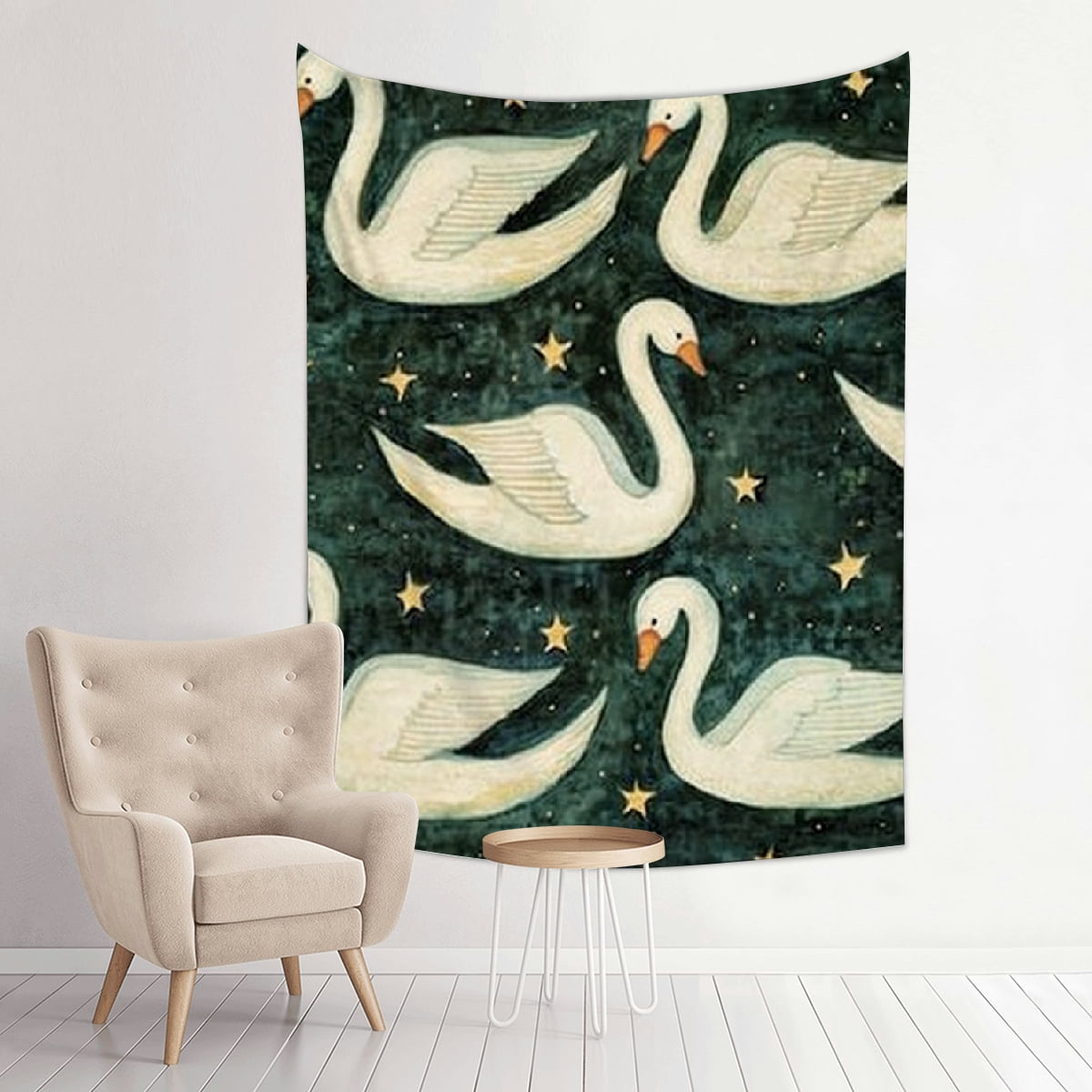 Swans stars album cover wall art Tapestry, 100% Polyester for Bedroom ...