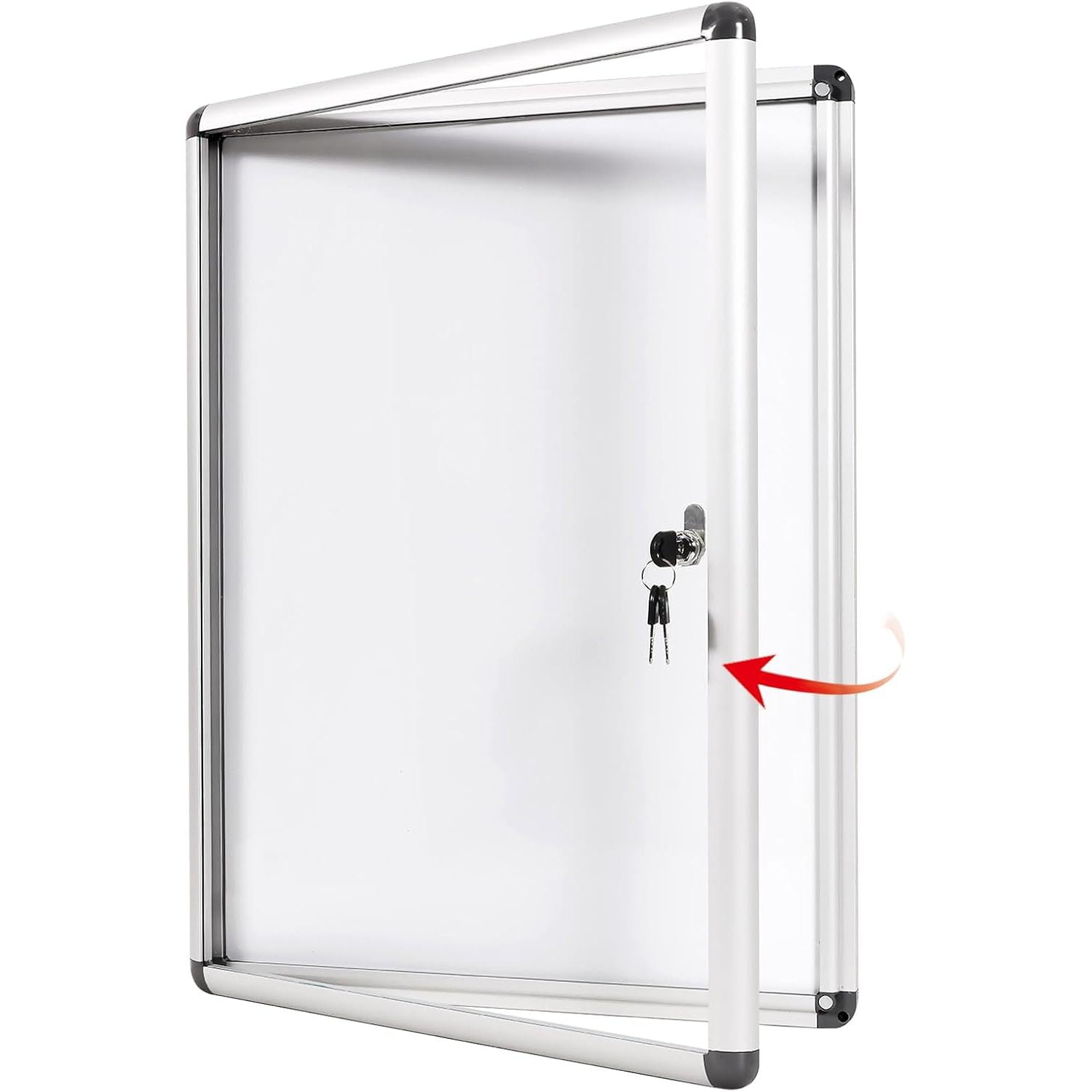 Swansea Enclosed Bulletin Board Magnetic Dry Erase Noticeboard Lockable ...