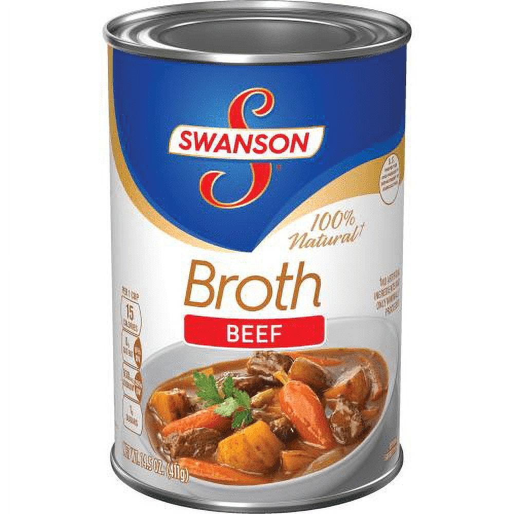 Swanson 100% Natural Beef Broth 14.5 Oz (Pack of 6) - Walmart.com