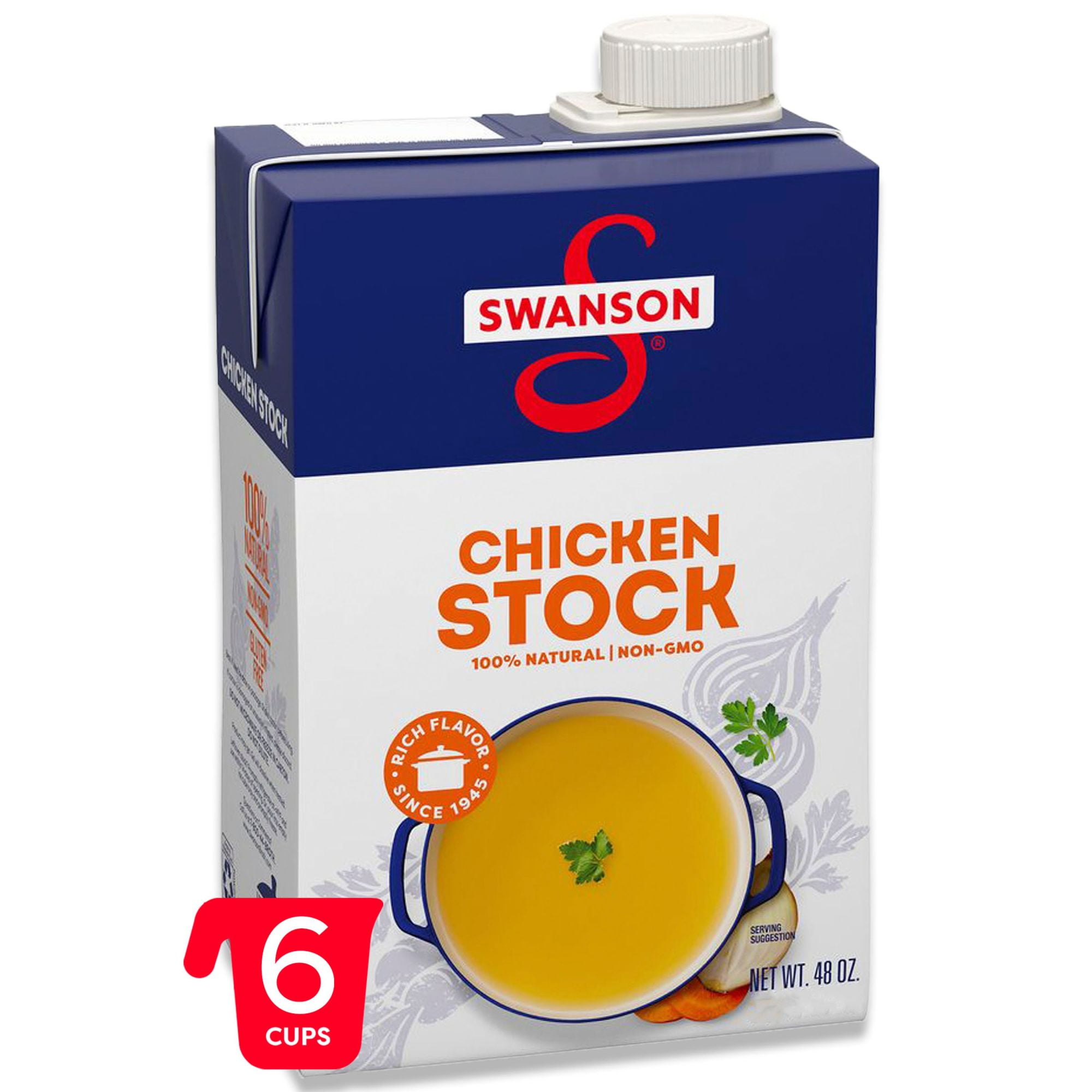 Swanson Chicken Stock 48 oz Carton - Rich Flavor for Cooking - Walmart.com